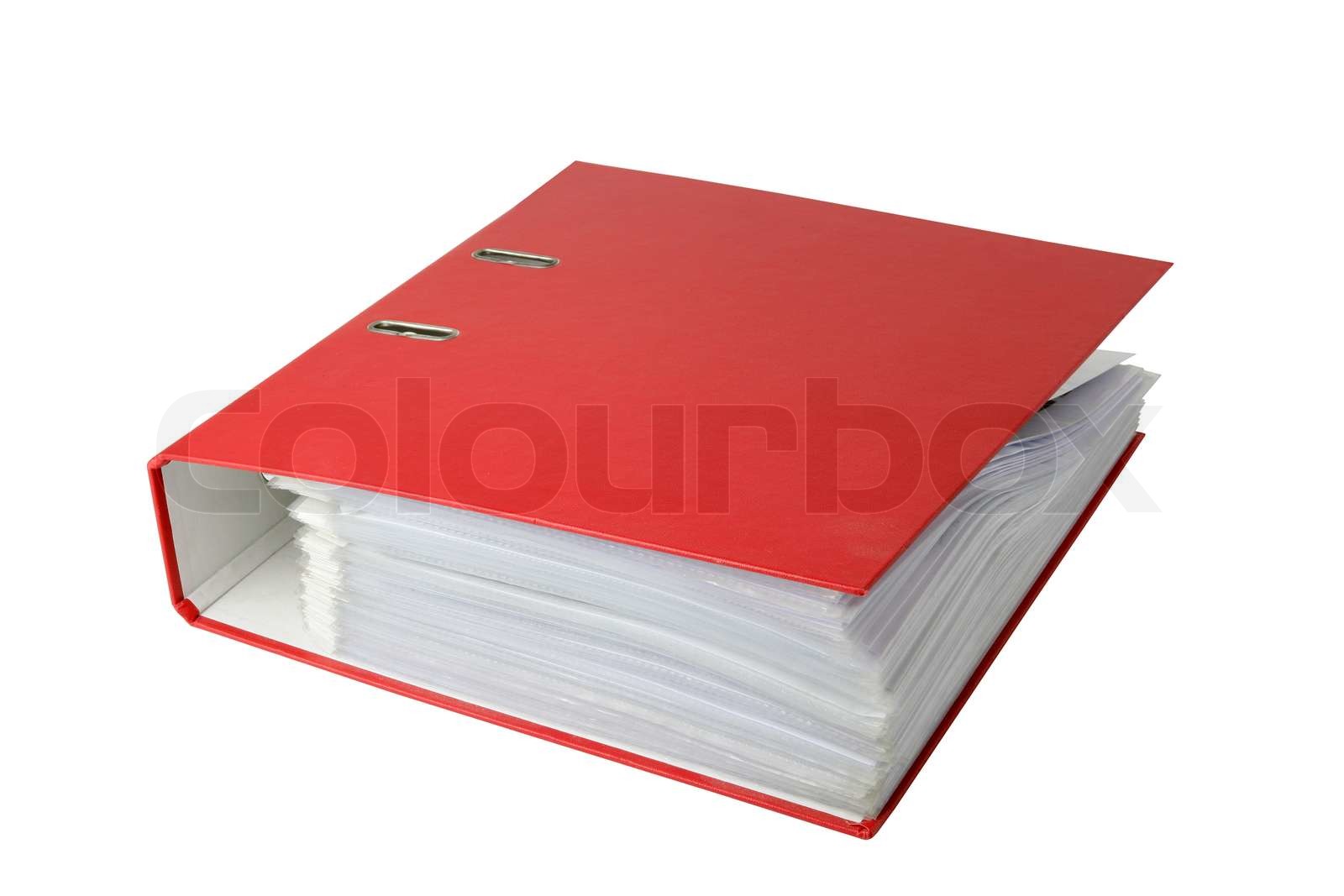 Red binder | Stock image | Colourbox