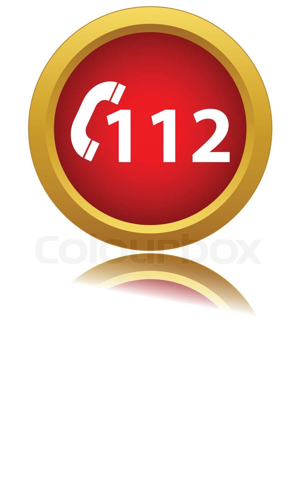 112 rotes Symbol | Stock-Vektor | Colourbox