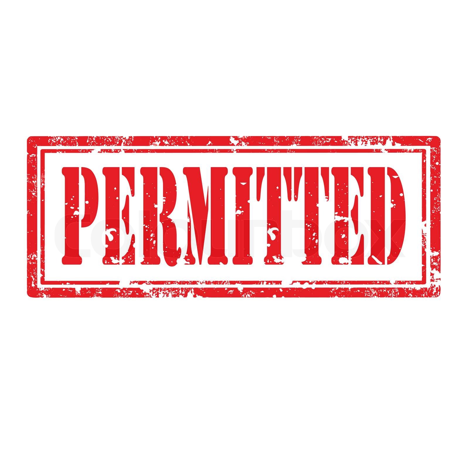 Permitted-stamp | Stock vector | Colourbox