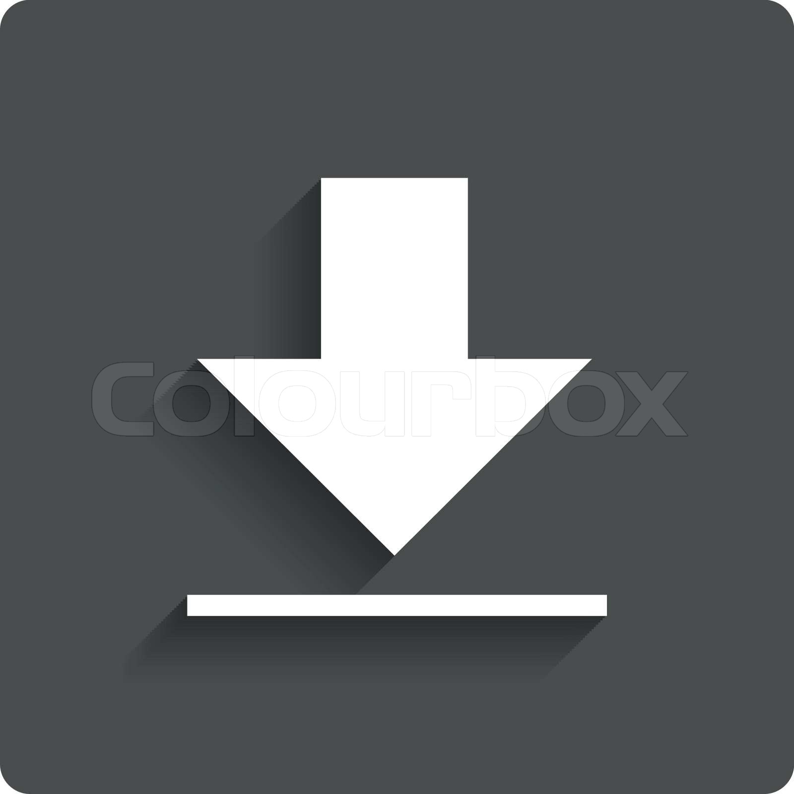 Download Zeichen. flache Symbol herunterladen. Etikett zu laden | Stock ...