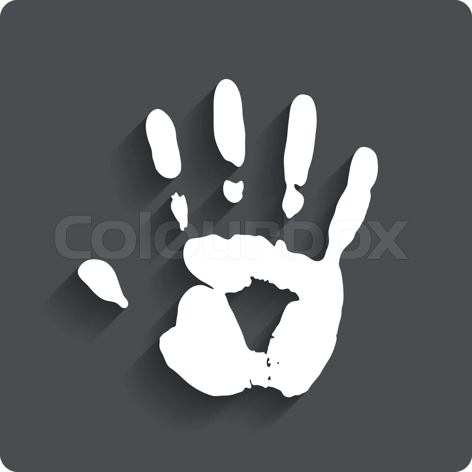 Hand print. Human handprint icon. Vector. | Stock vector | Colourbox
