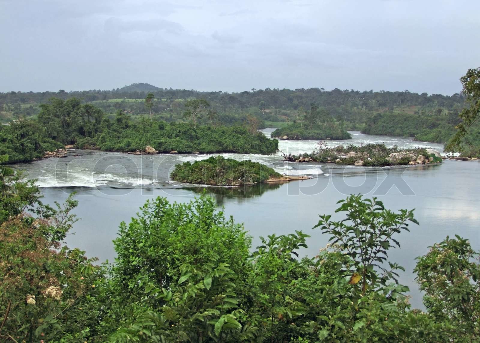 am Wasser Fluss Nil Landschaft nahe Jinja in Afrika | Stock Bild ...