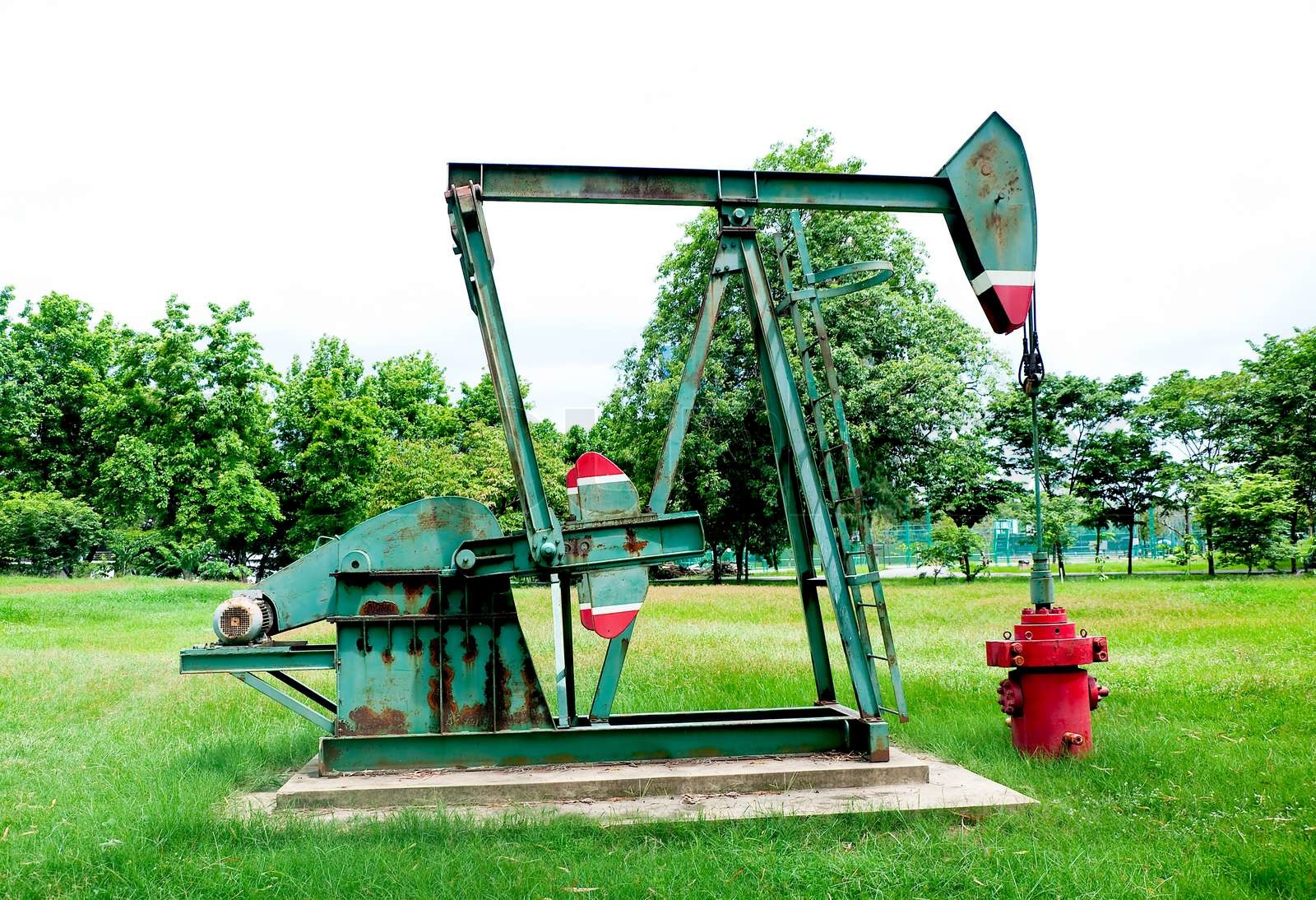 Old rusty oil pump | Stock image | Colourbox