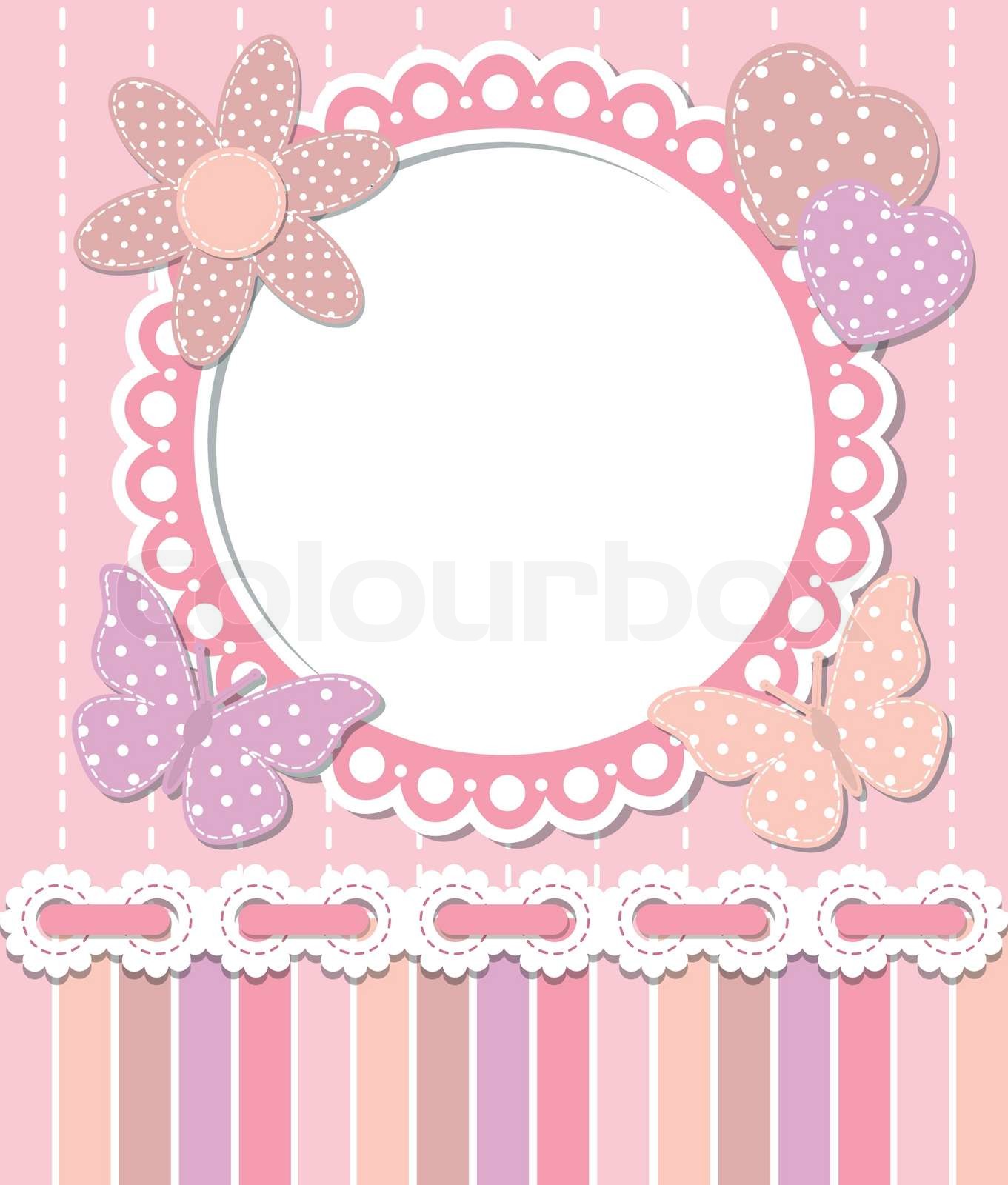 romantische Rosa Rahmen | Stock-Vektor | Colourbox