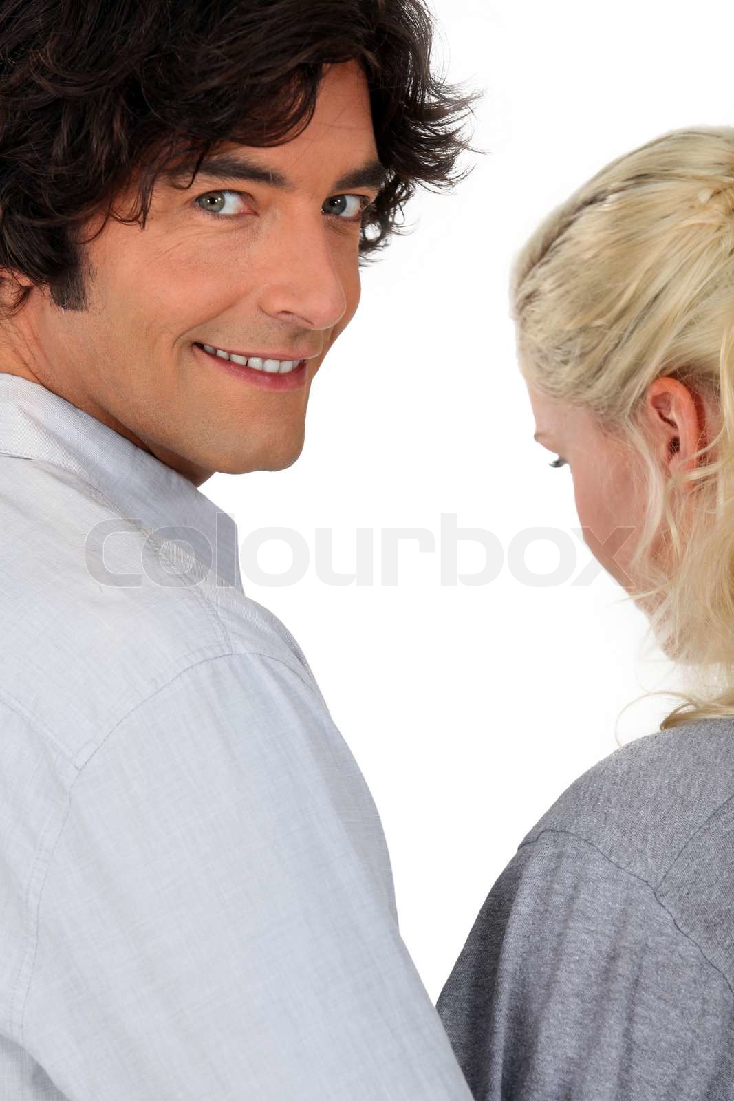 Couple stood with backs to camera | Stock image | Colourbox