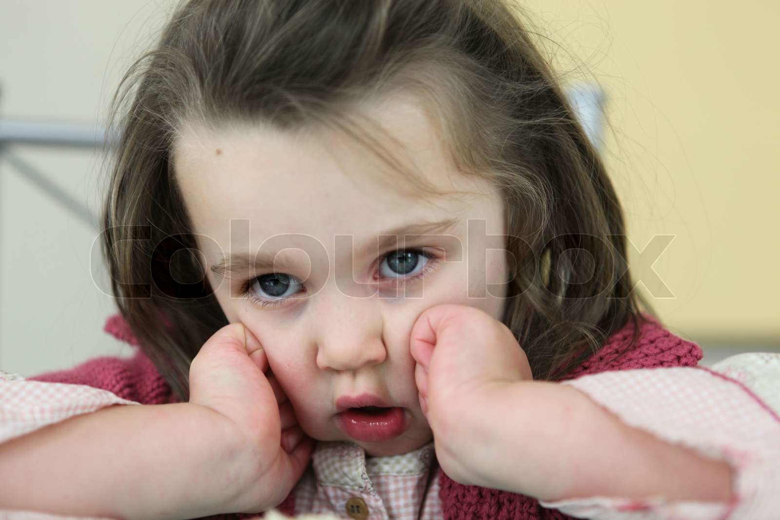 A grumpy child | Stock image | Colourbox