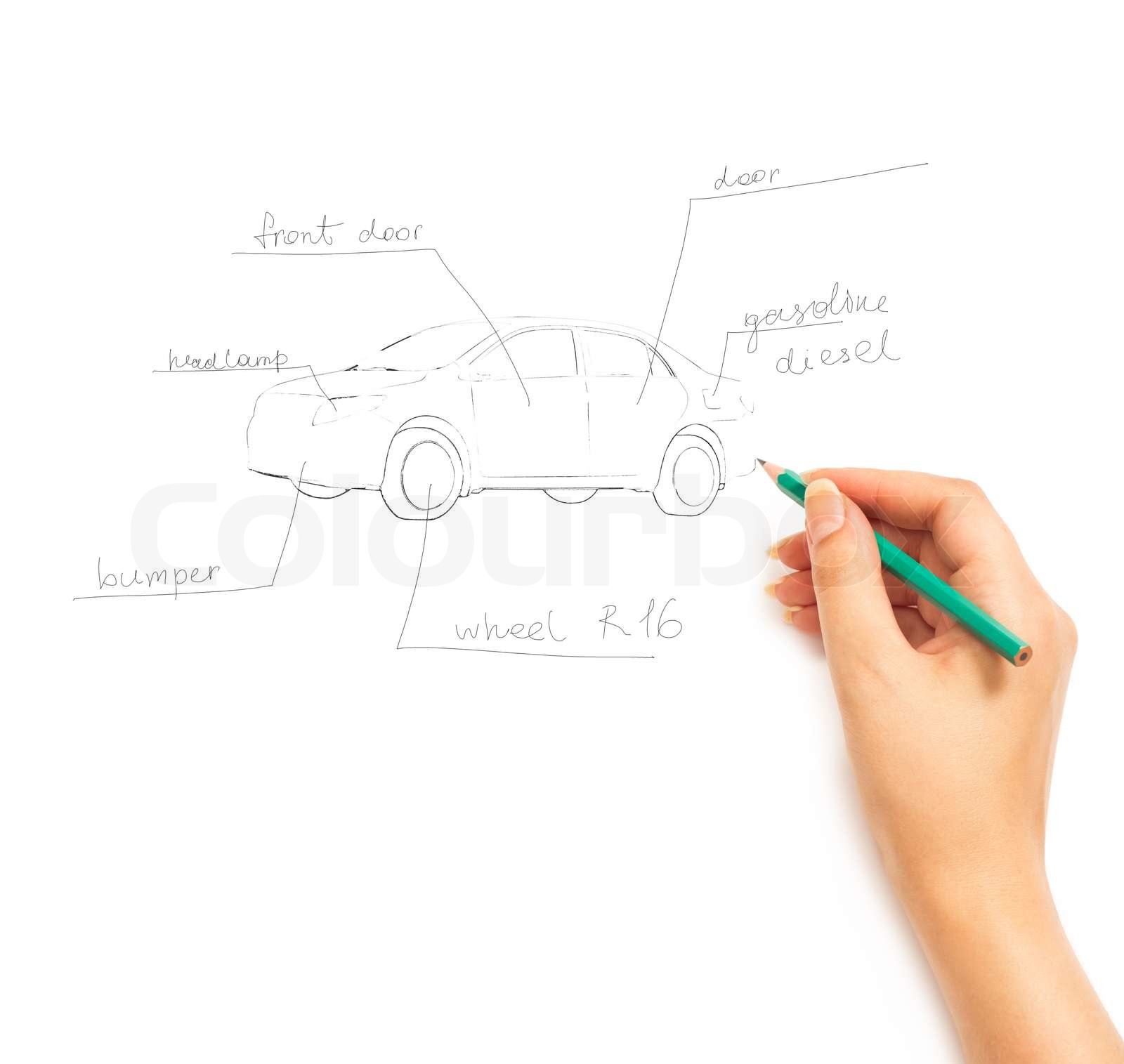 Schema der Auto | Stock Bild | Colourbox