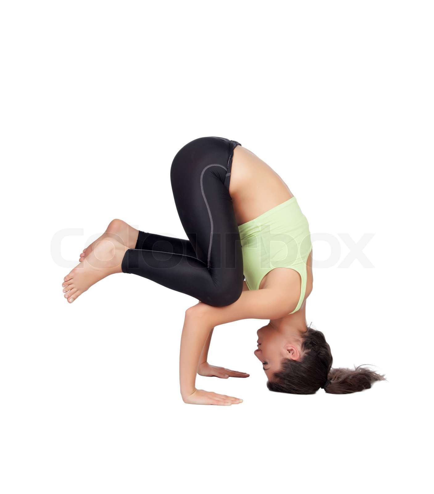 Woman doing handstand | Stock image | Colourbox