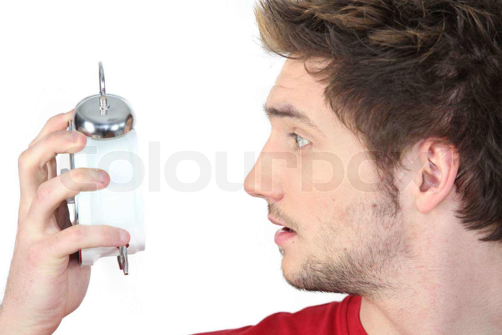 Man Realising What Time It Is Stock Image Colourbox