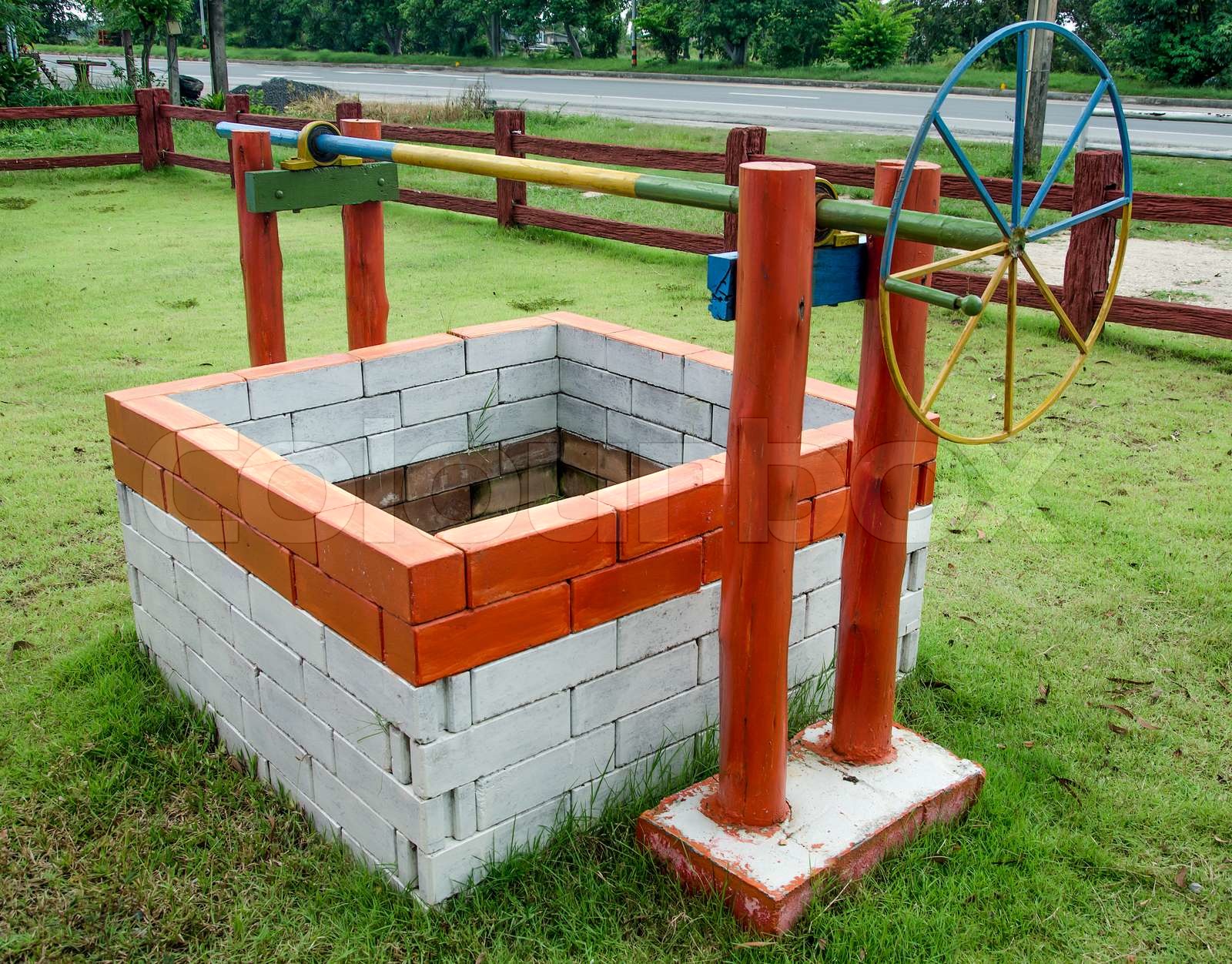 Vintage brick well | Stock image | Colourbox