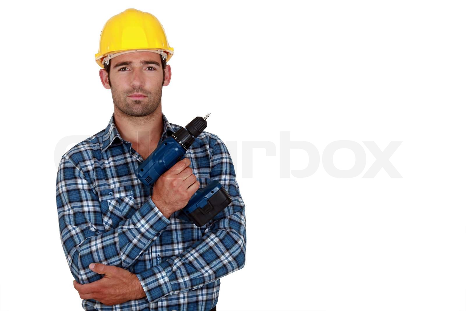 Zimmermann auf weißem Hintergrund | Stock Bild | Colourbox