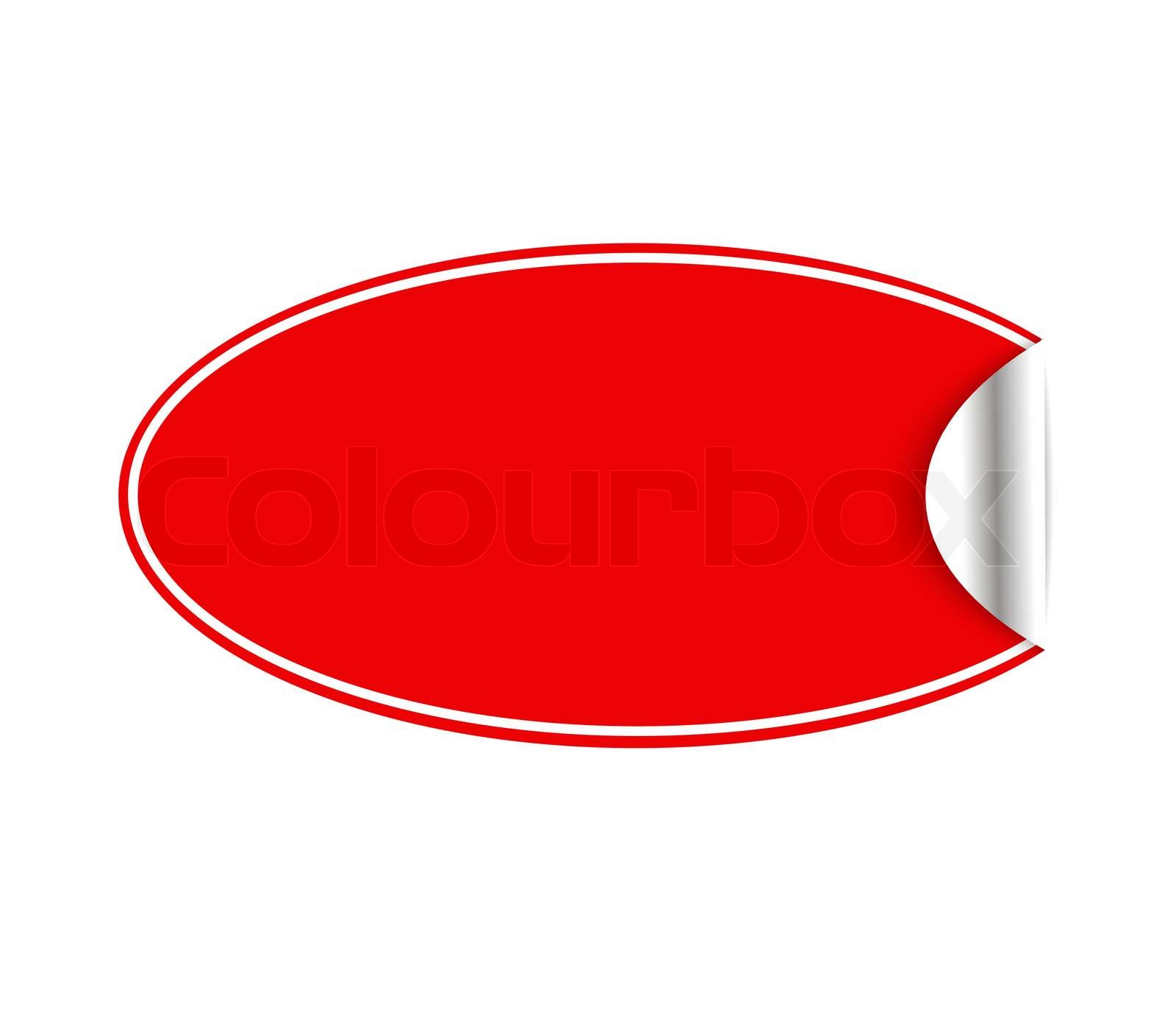 Red sticker | Stock vector | Colourbox