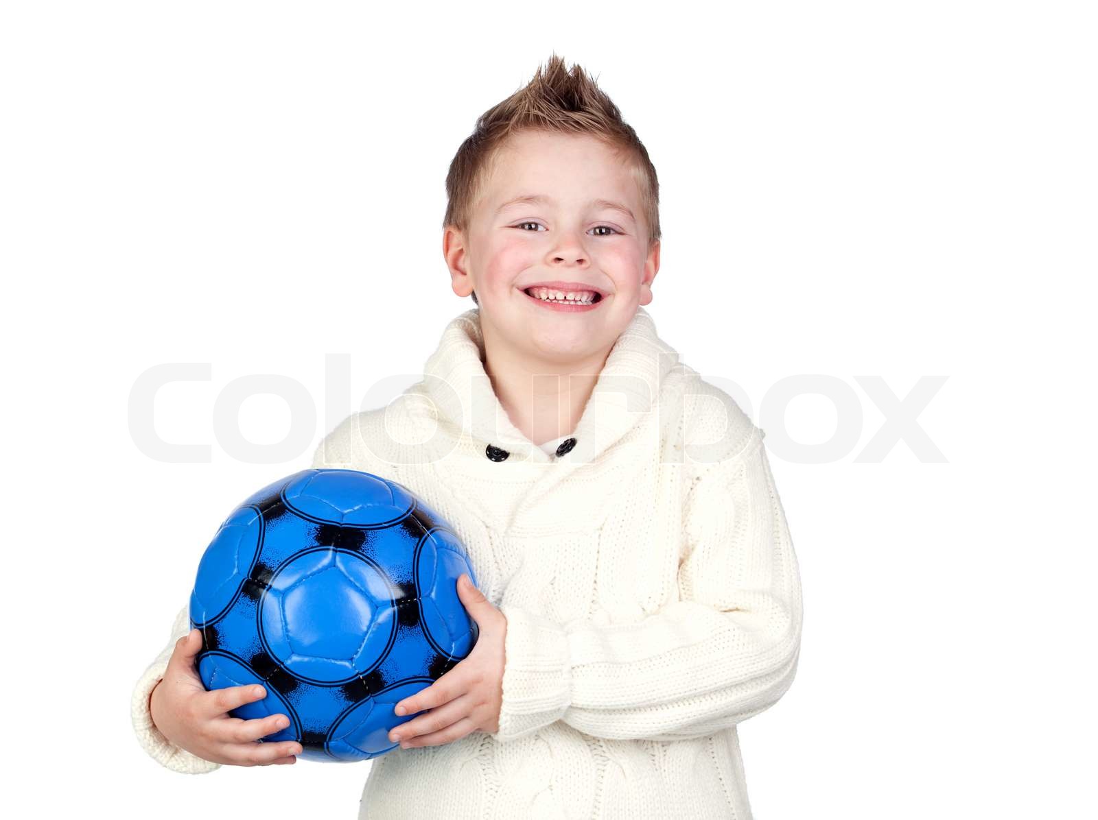 Adorable child with a ball | Stock image | Colourbox