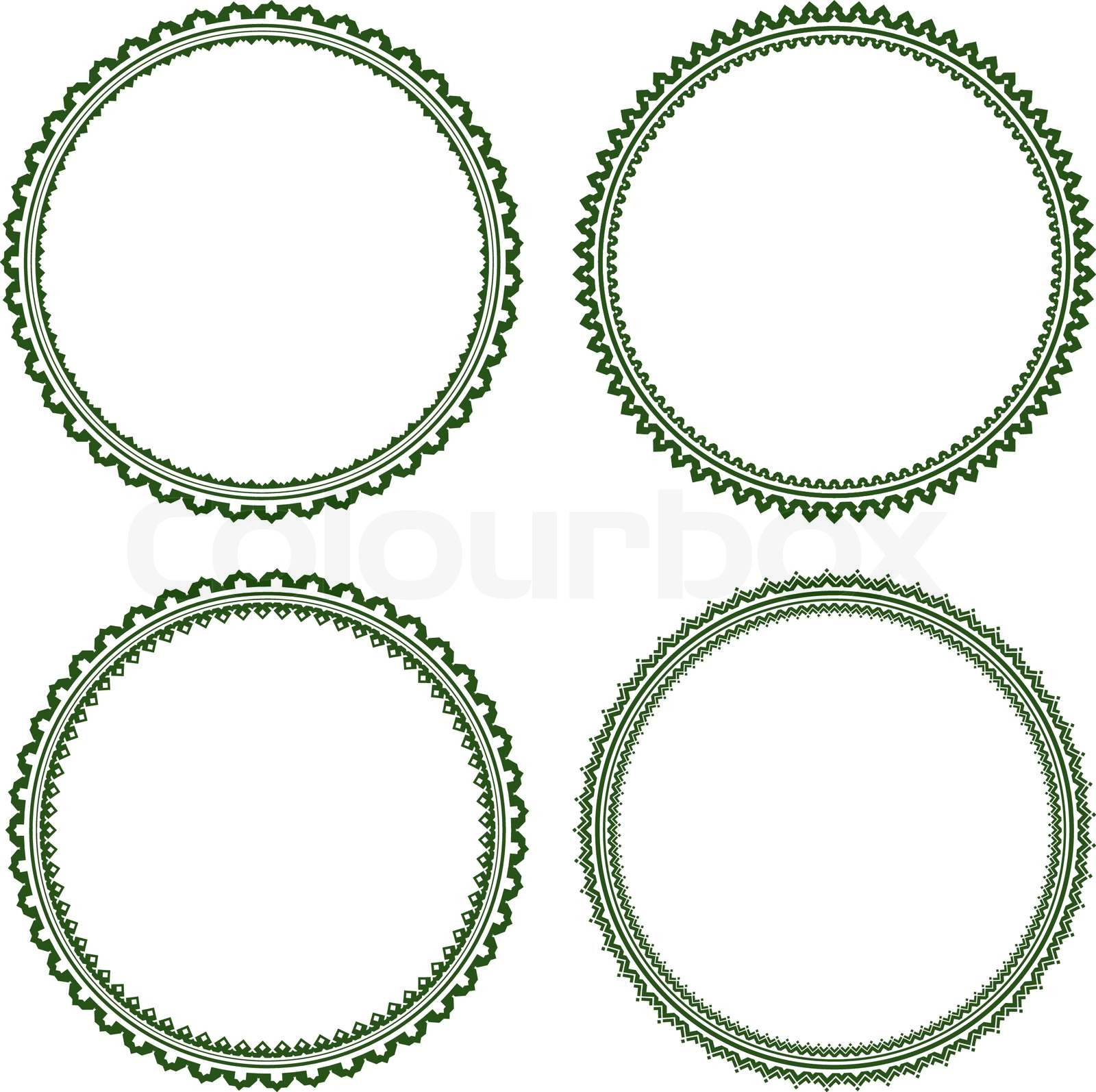 Satz von Runde Rahmen | Stock-Vektor | Colourbox