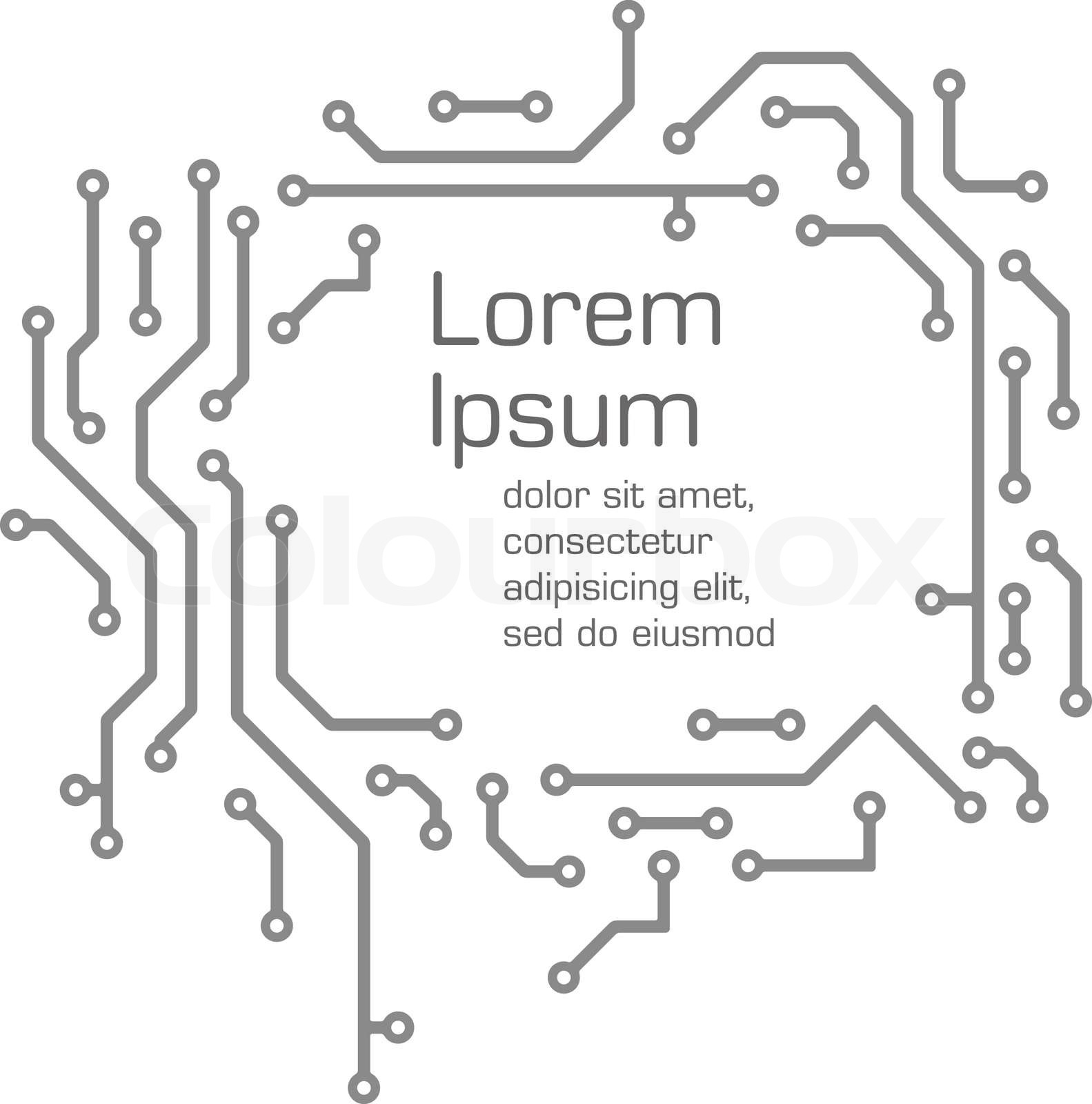 Background in PCB-layout style | Stock vector | Colourbox