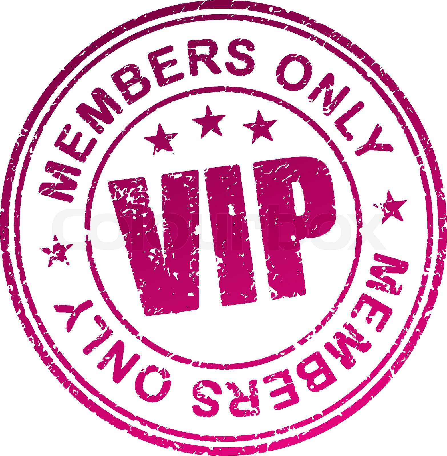 Rubber stamp-vip. nur für Mitglieder. | Stock-Vektor | Colourbox