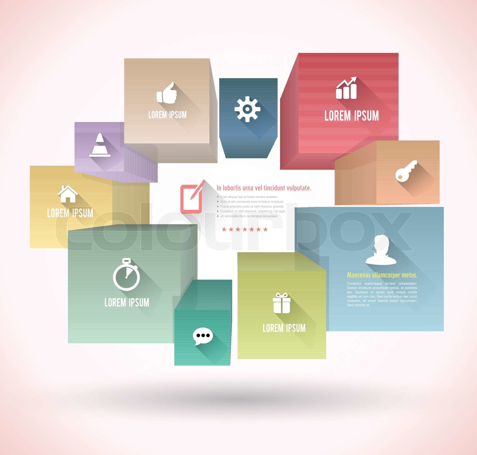 Cube banner | Stock vector | Colourbox