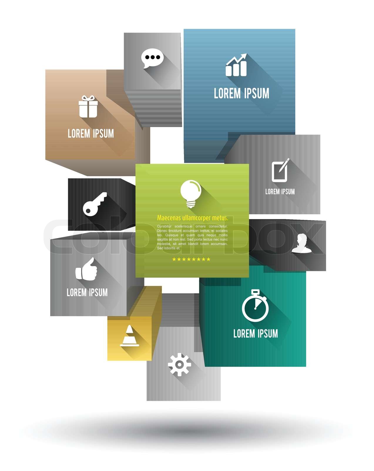 Cube banner | Stock vector | Colourbox