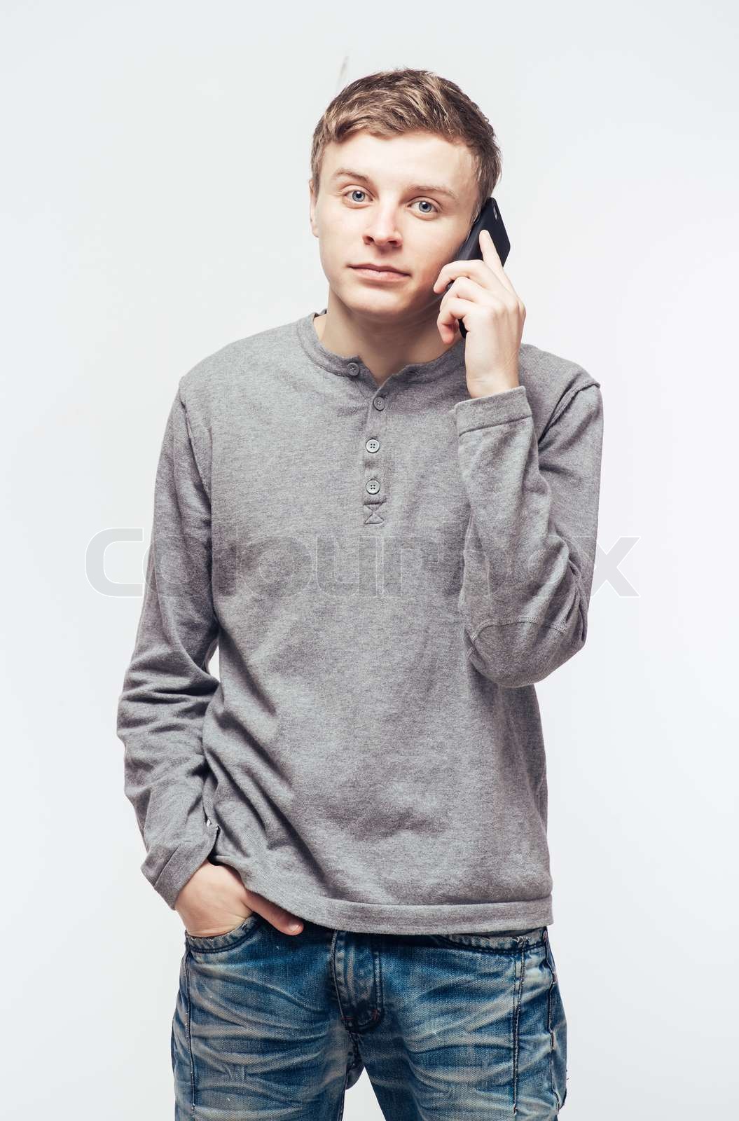 Man using a mobile phone | Stock image | Colourbox