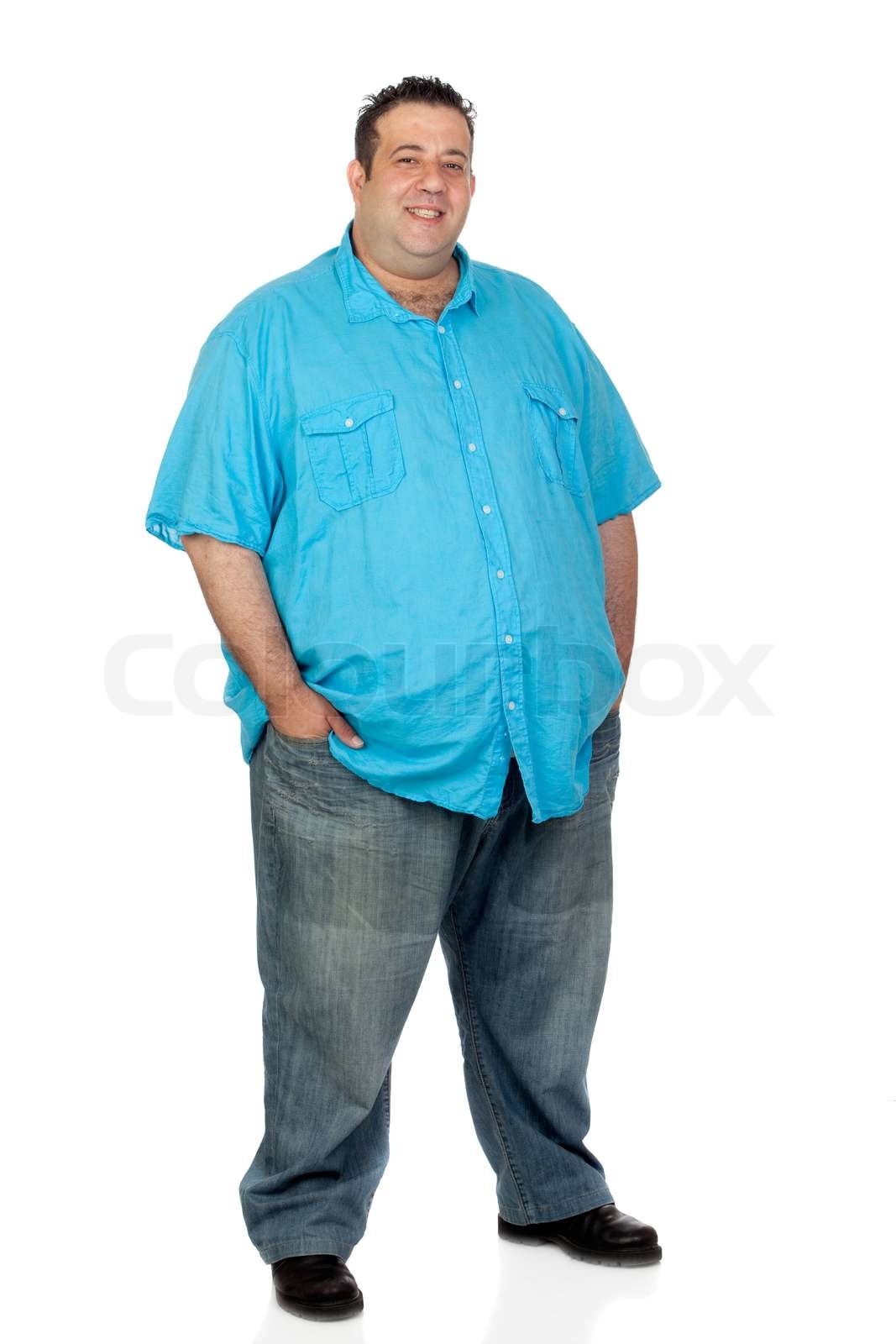 Overweight Man Full Body