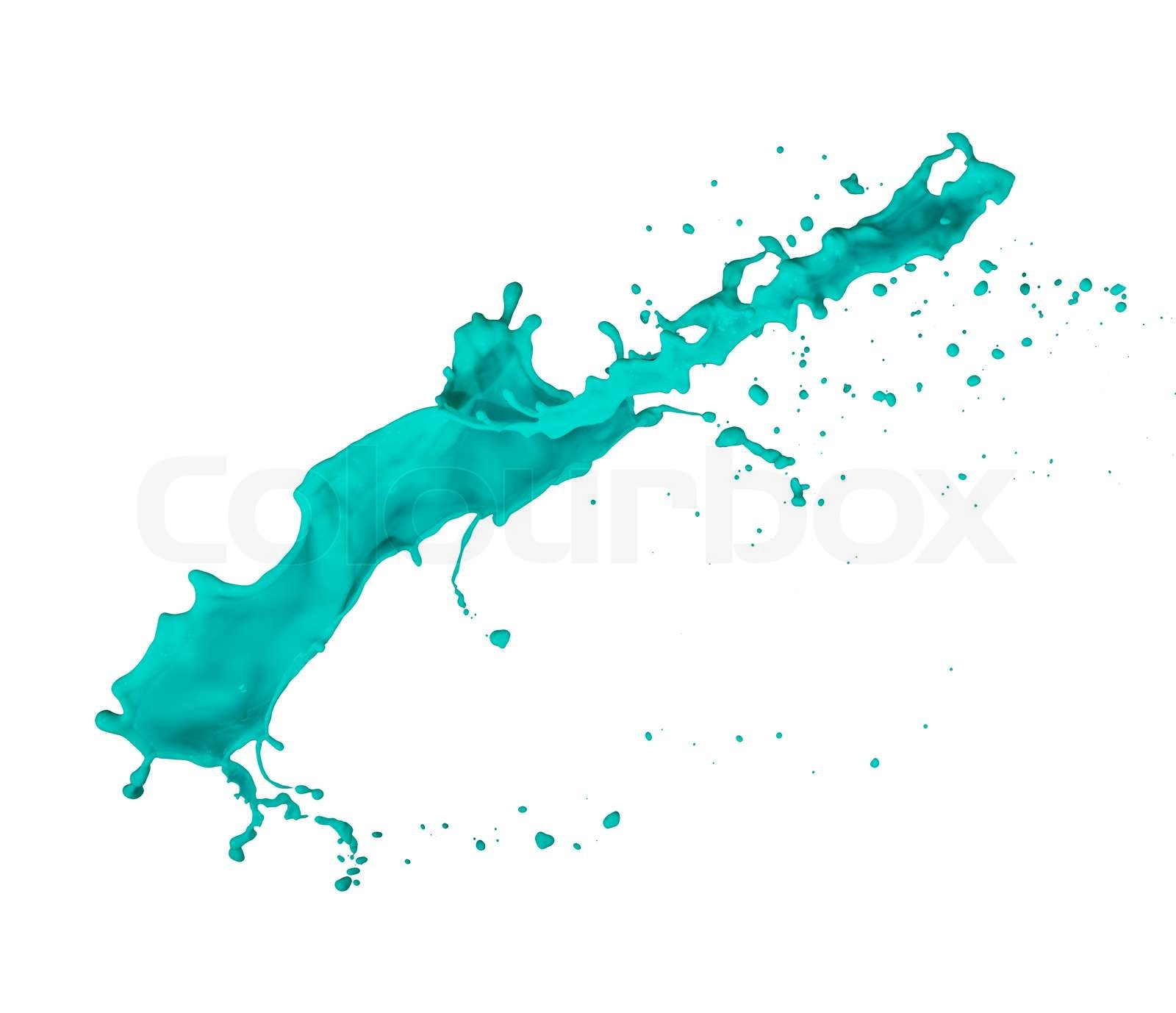 turquoise paint splash | Stock image | Colourbox