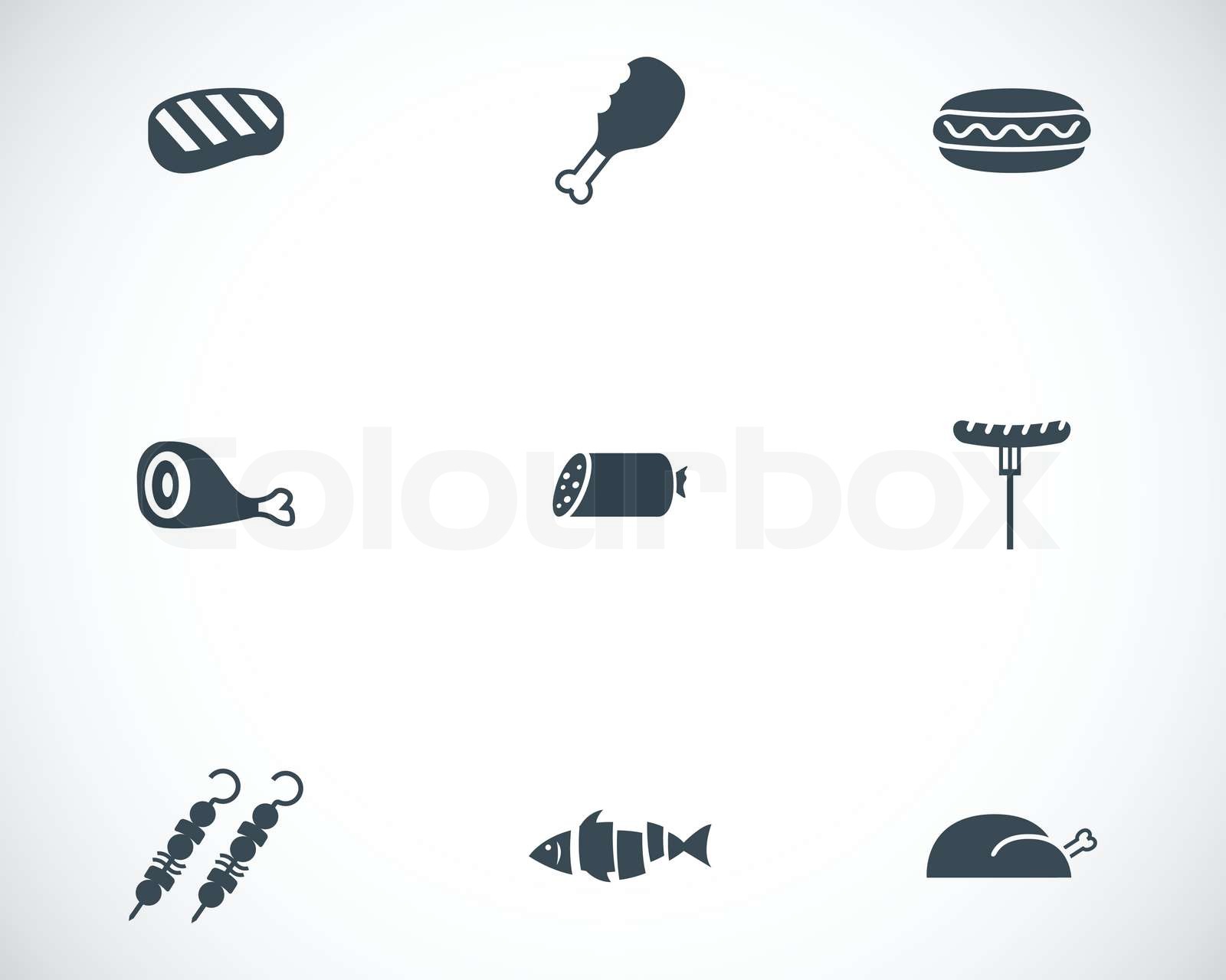 icon, fleisch, steak | Stock-Vektor | Colourbox