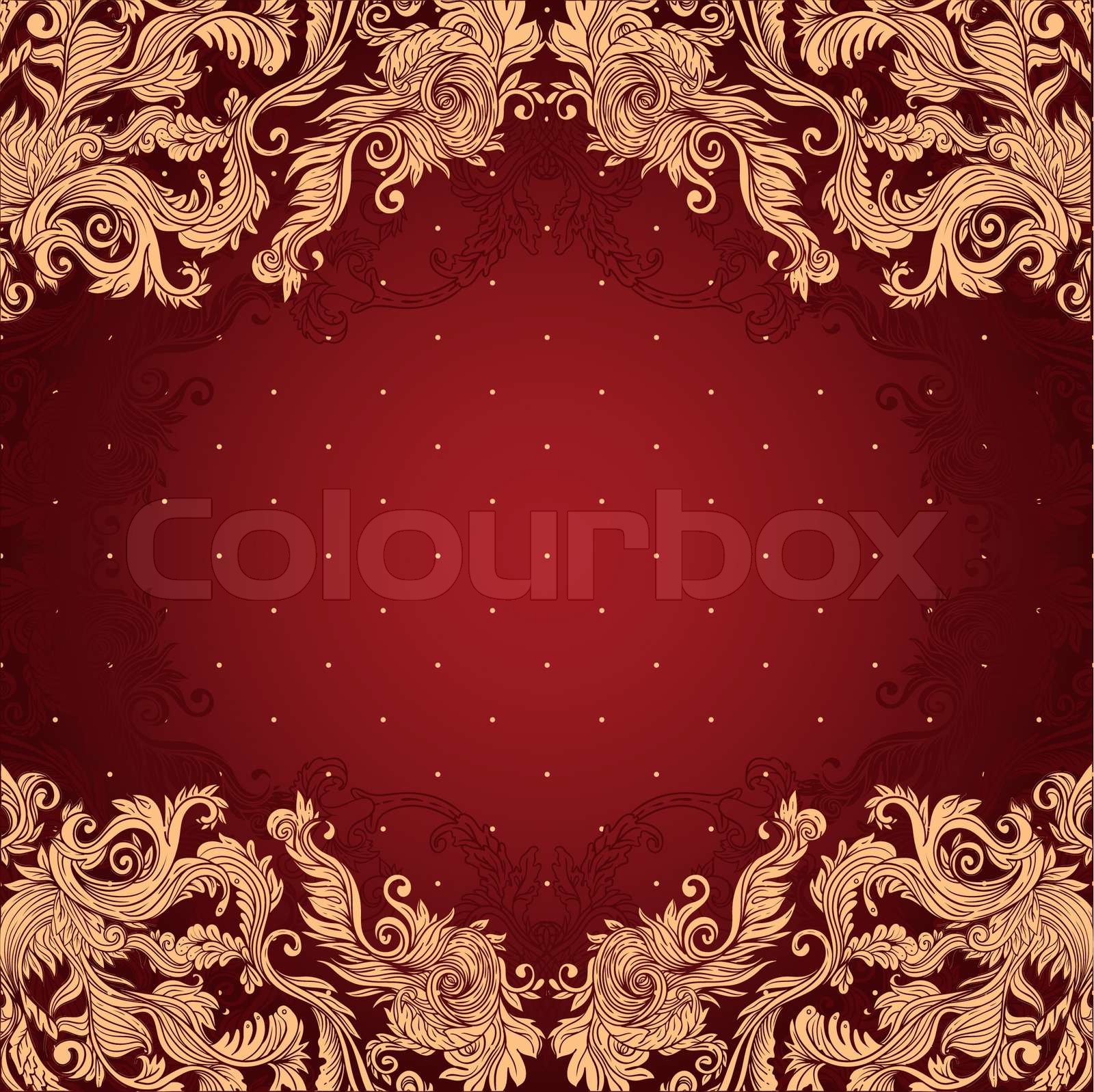 Vintage background ornate baroque pattern | Stock vector | Colourbox