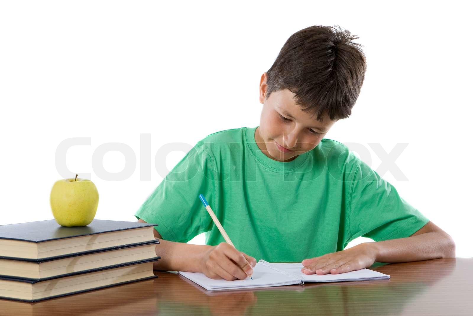 Adorable boy studying | Stock image | Colourbox