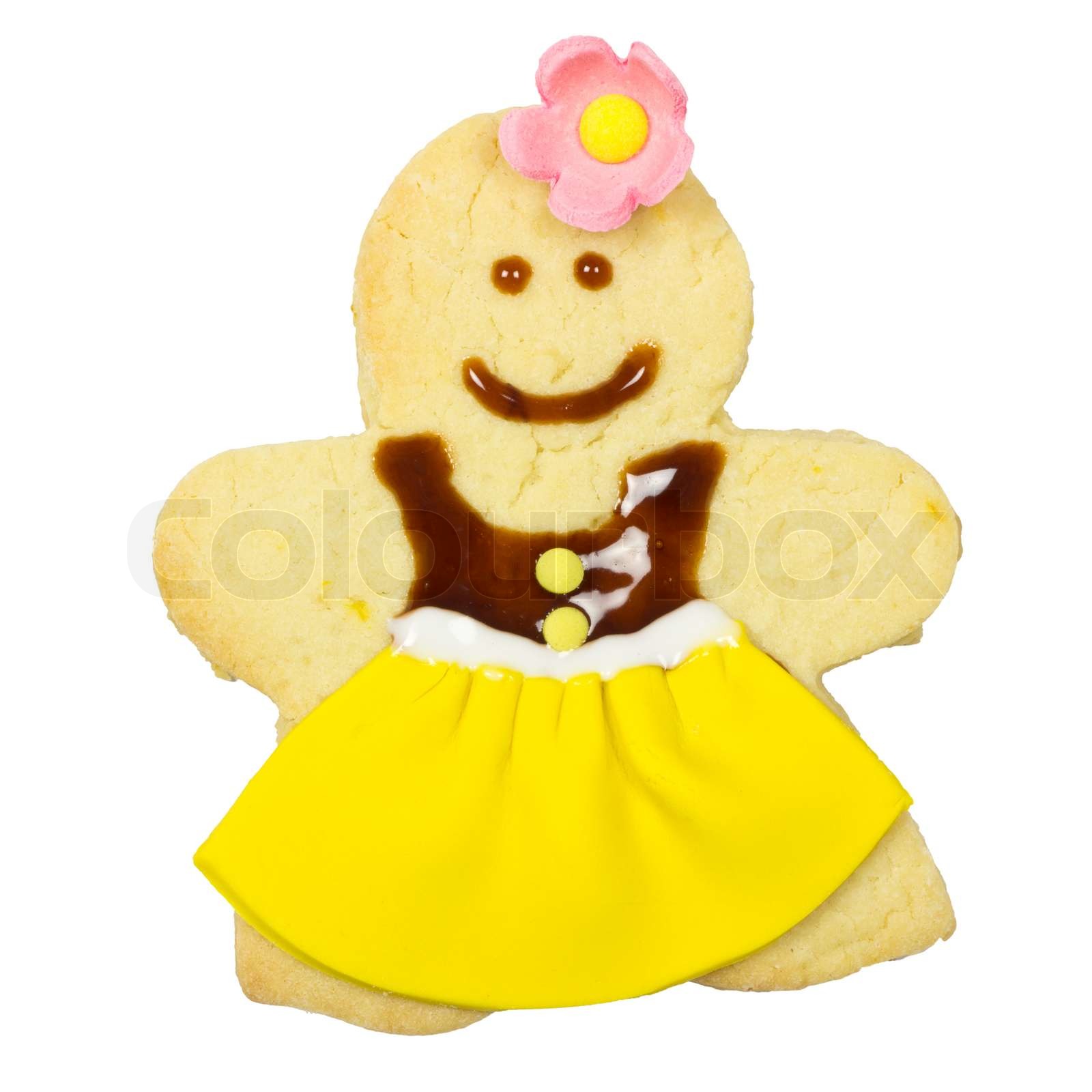 Gingerbread lady isolated | Stock image | Colourbox
