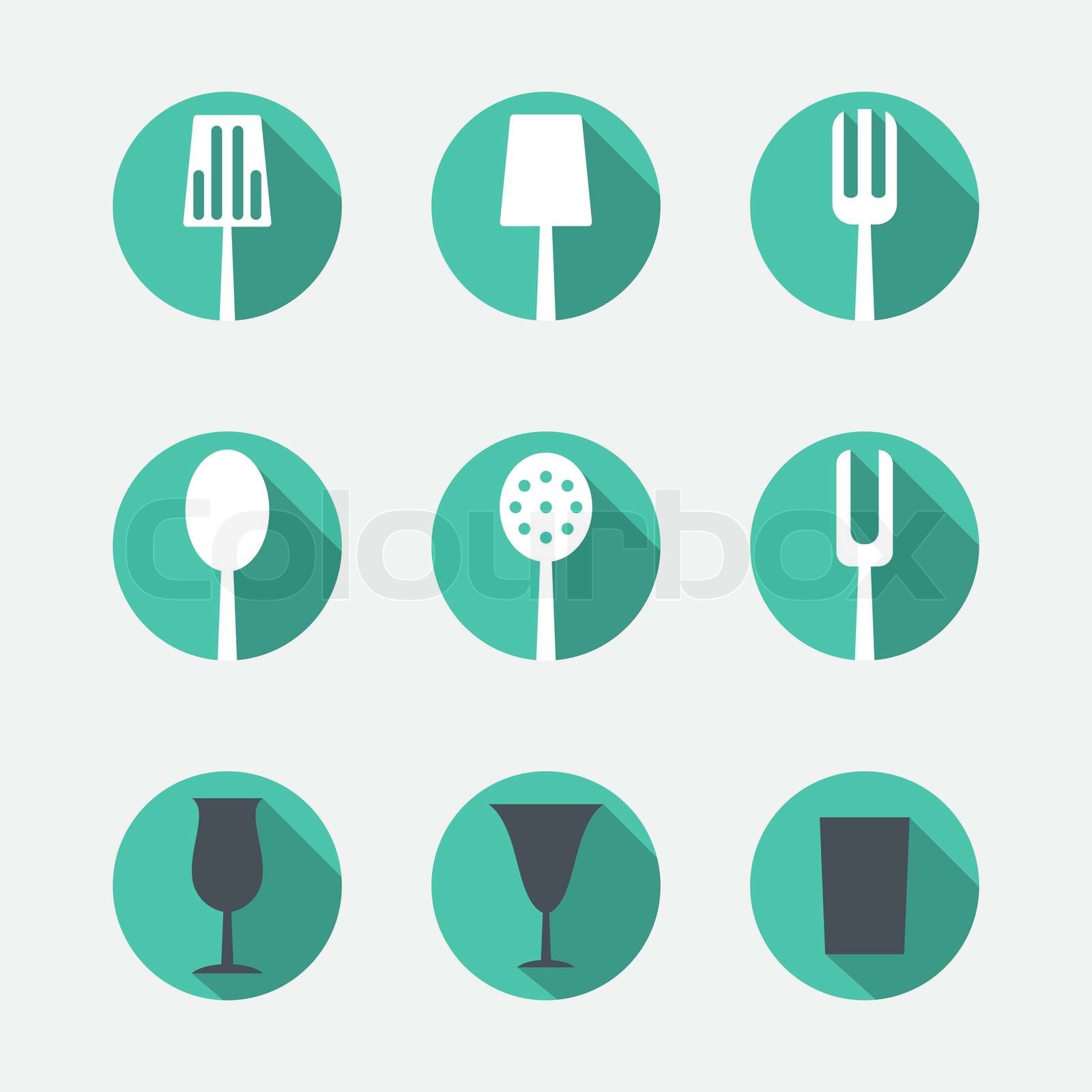 Cutlery icons | Stock vector | Colourbox