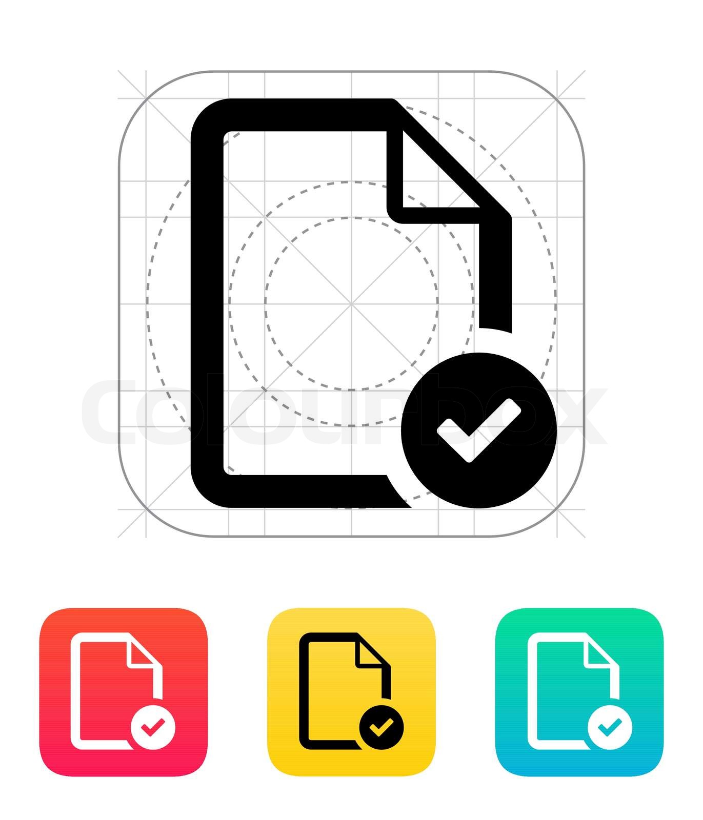 Check files icon. | Stock vector | Colourbox