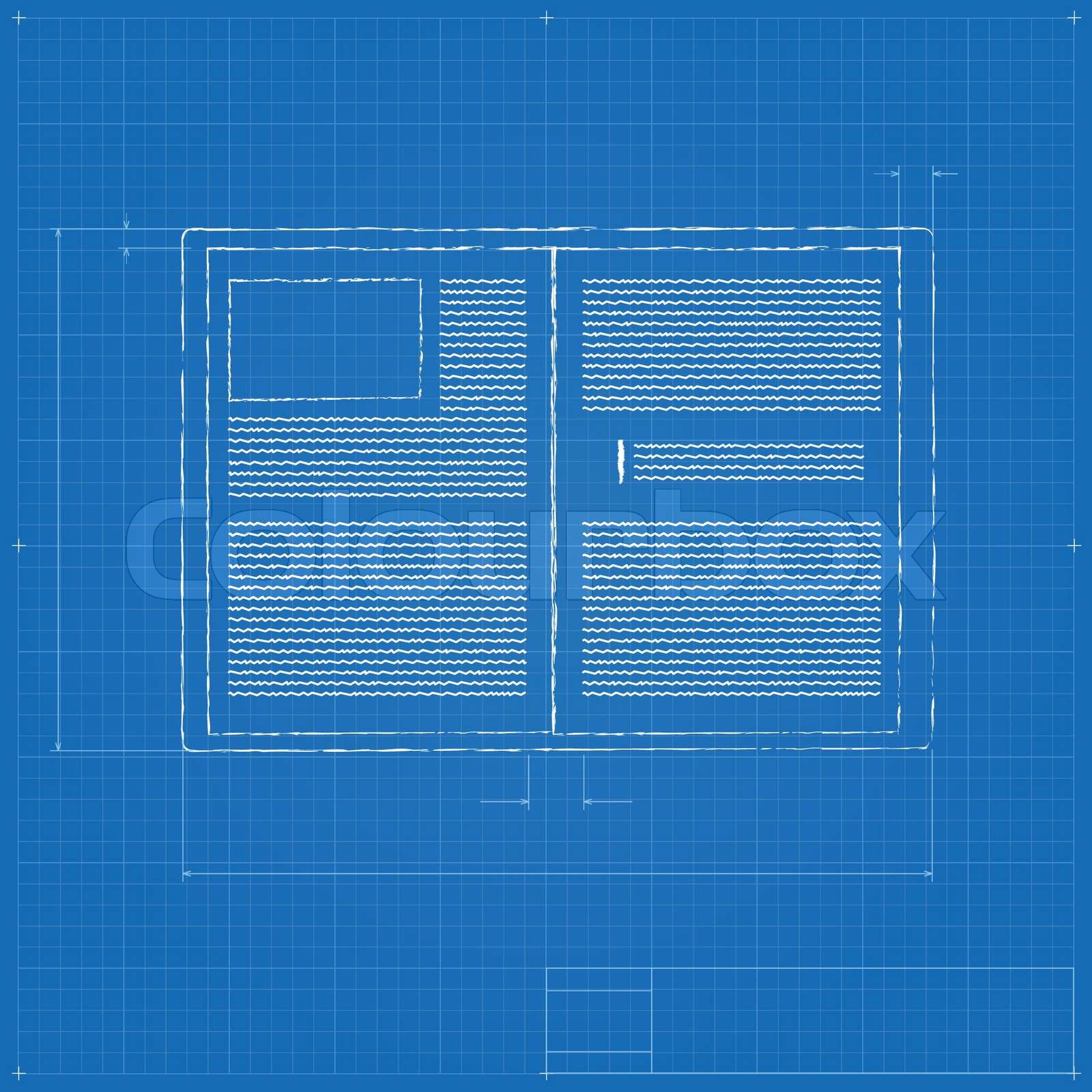 Opened notebook stylized drawing | Stock vector | Colourbox