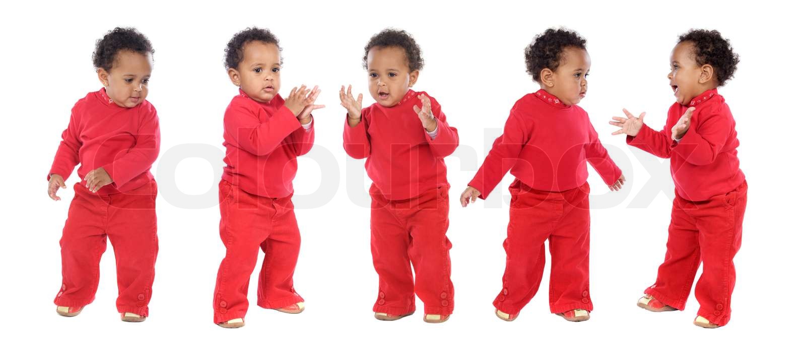 photographic sequence of a hyperactive baby | Stock image | Colourbox
