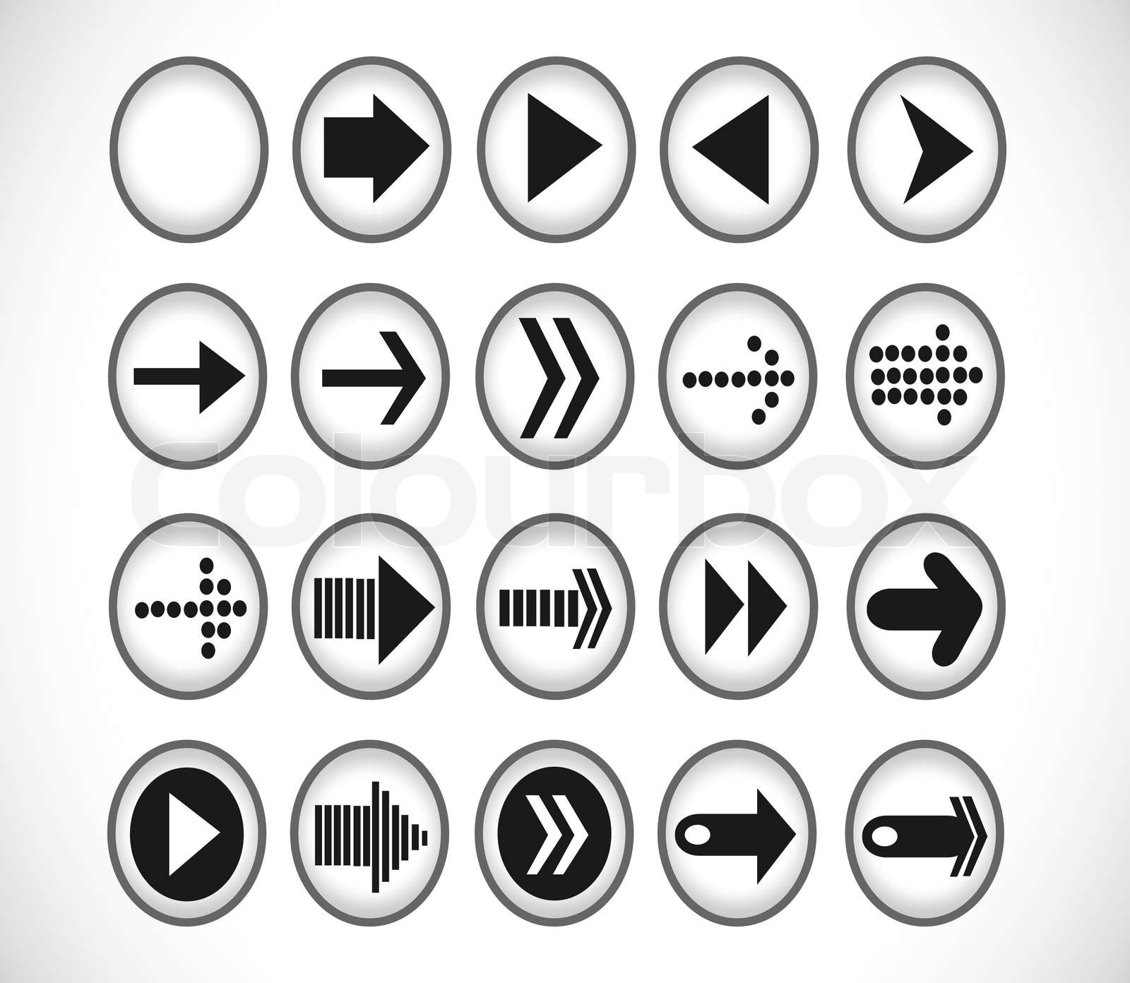 Arrows Icons Set | Stock Vector | Colourbox