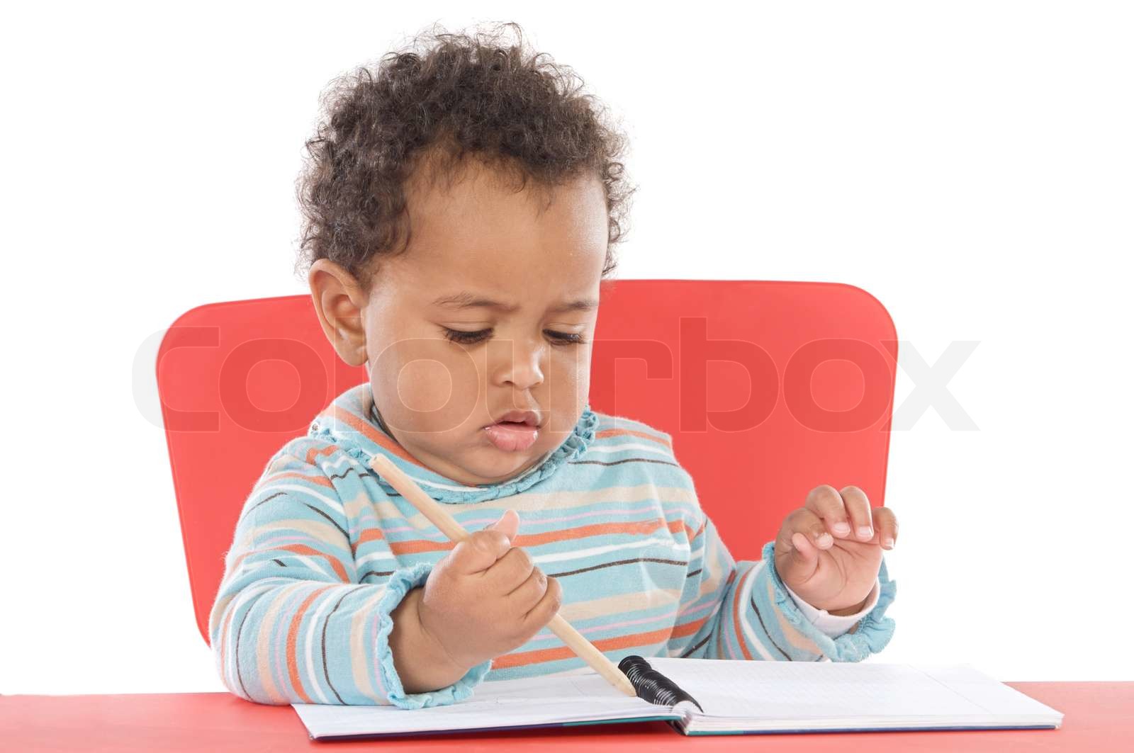 adorable baby student | Stock image | Colourbox