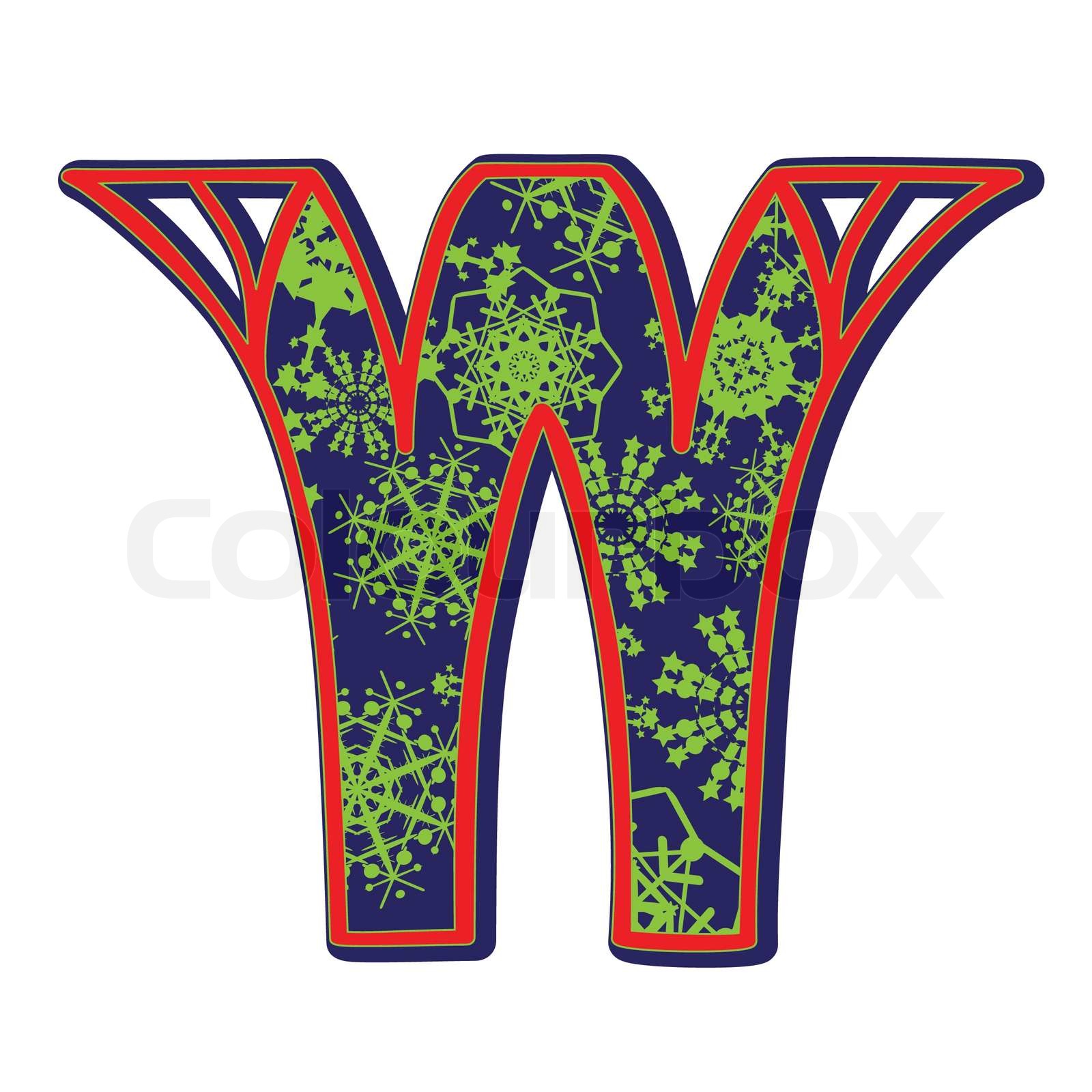 winter letter W | Stock vector | Colourbox