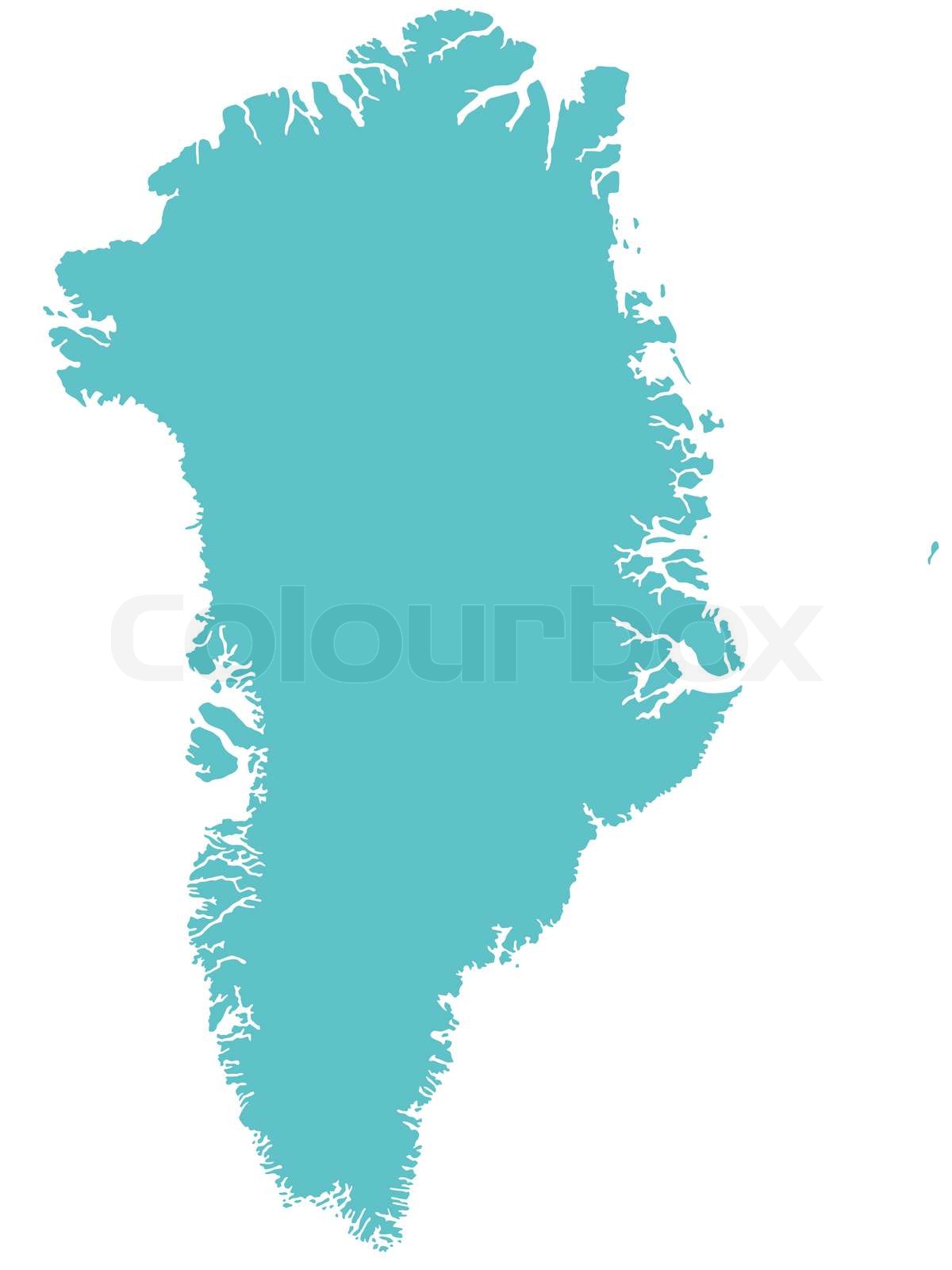 Map of Greenland | Stock vector | Colourbox