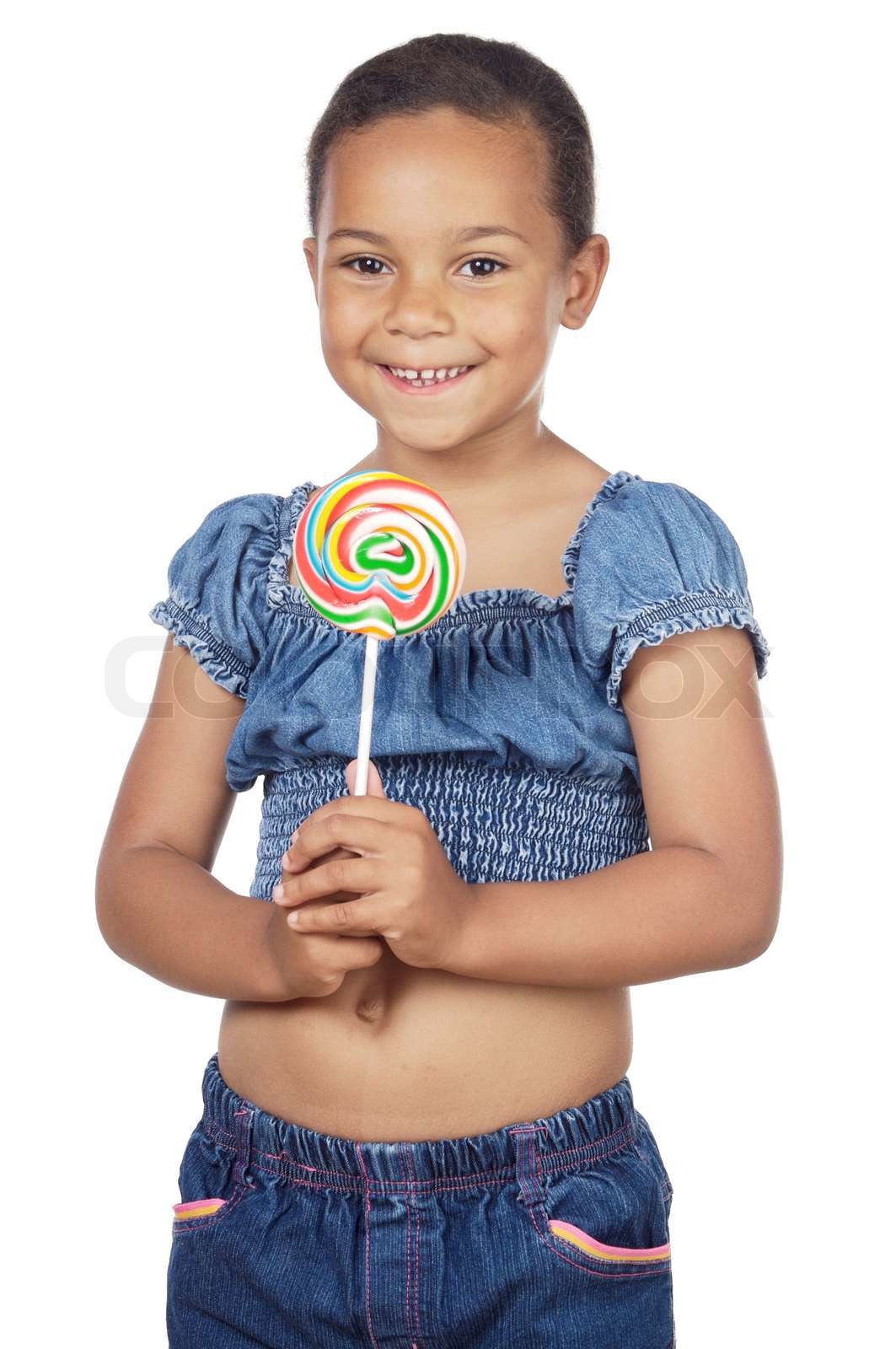 Girl with lollipop | Stock image | Colourbox
