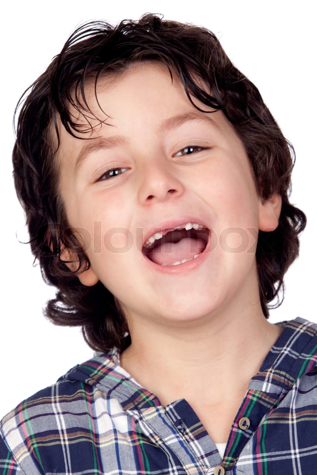 Smiling child without teeth | Stock image | Colourbox