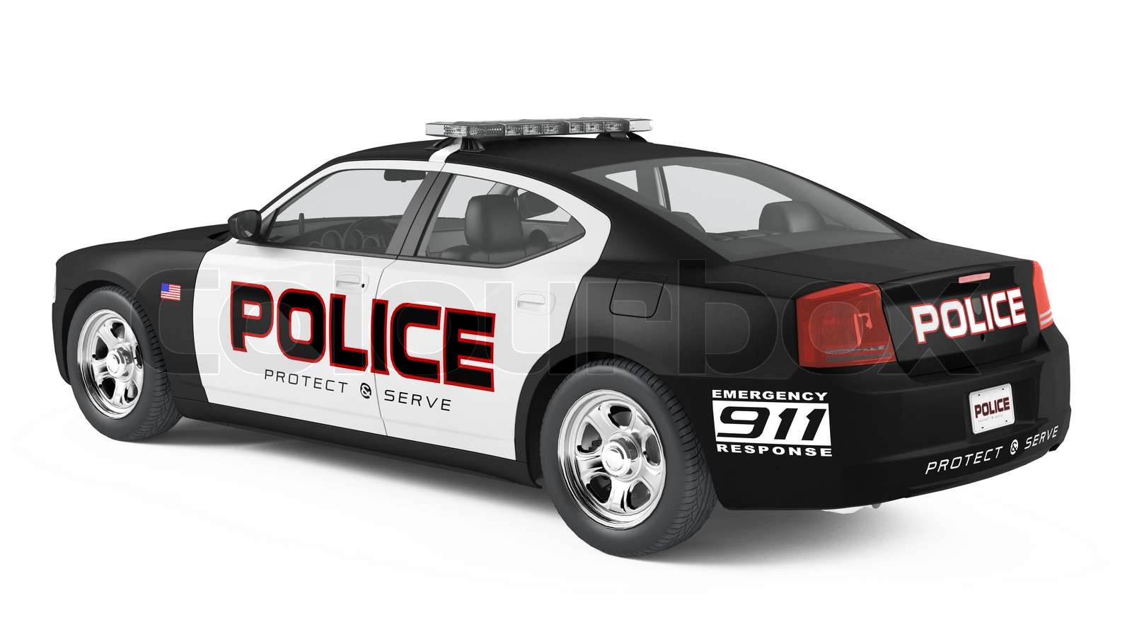 Police car back. Sport and modern style. | Stock image | Colourbox