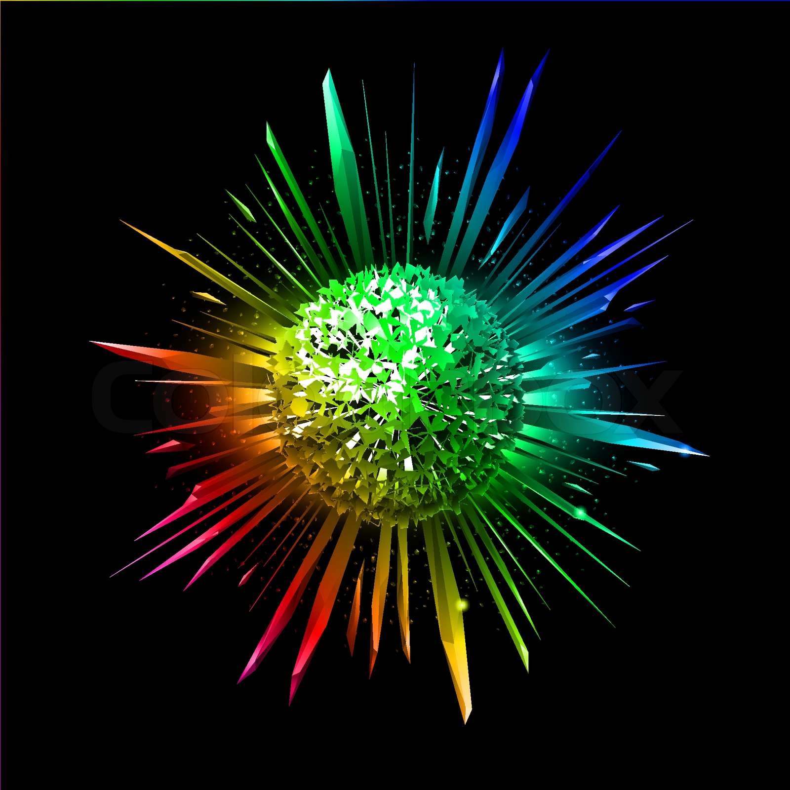 Bursting star. | Stock vector | Colourbox