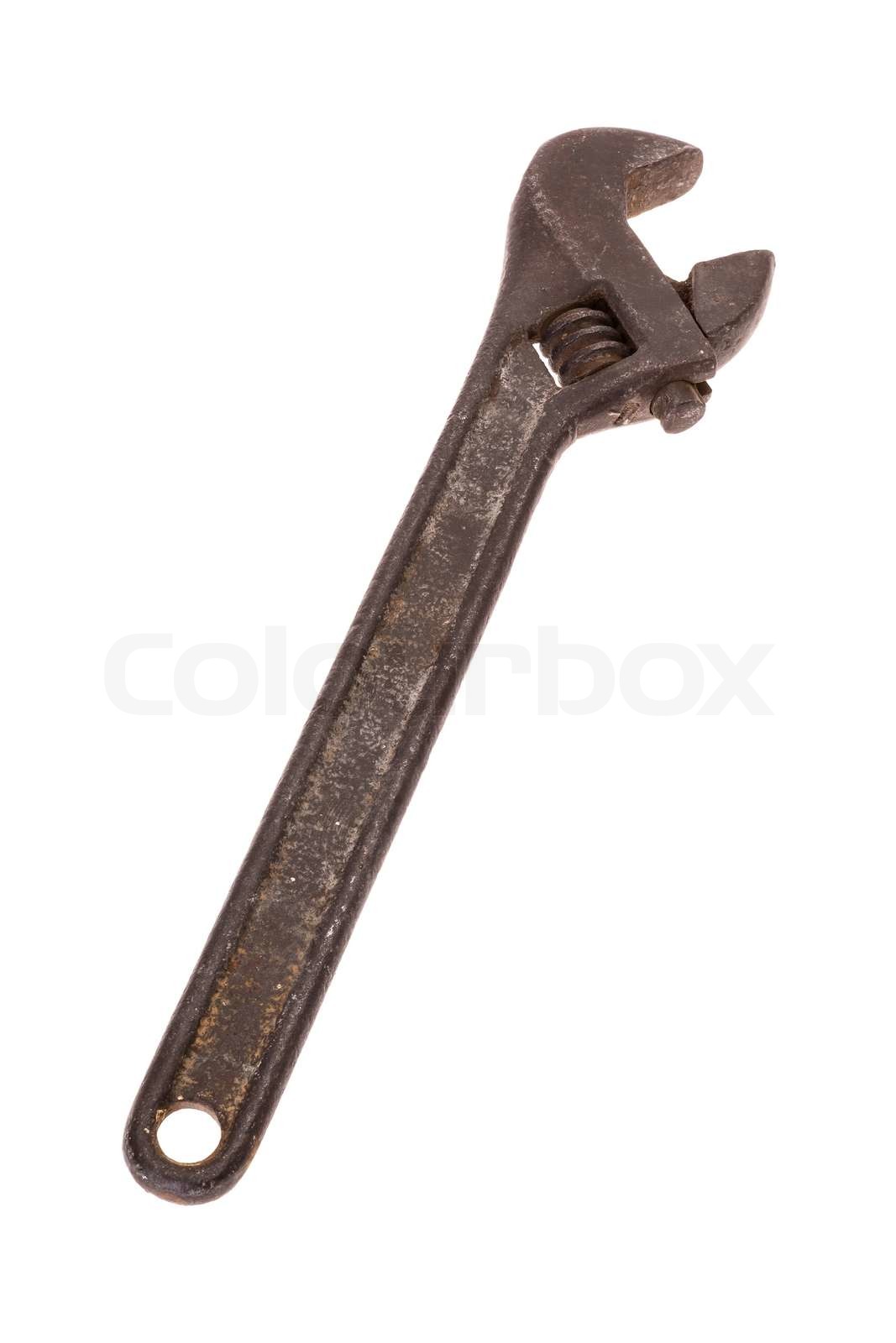 Old rusty spanner | Stock image | Colourbox