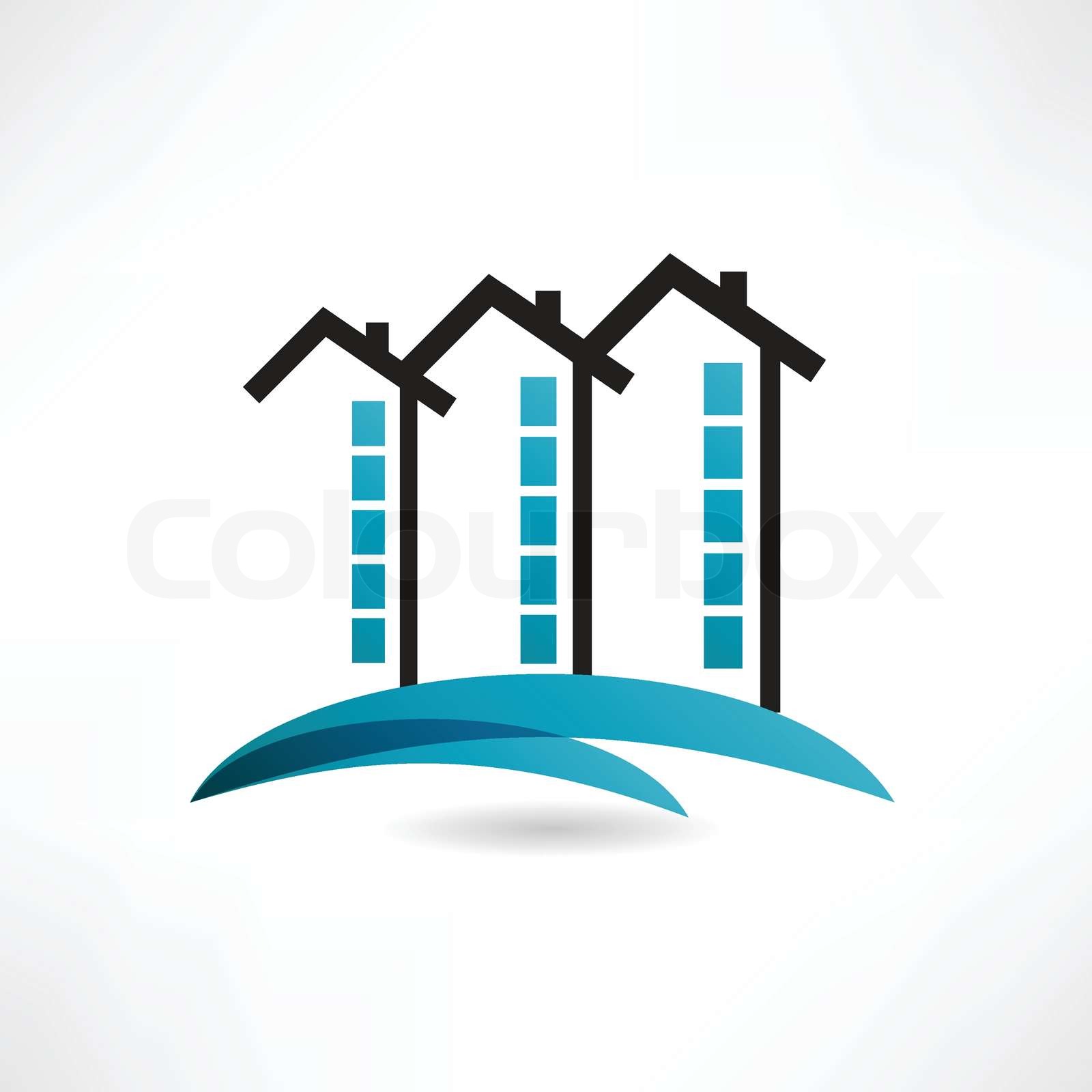high-rise building abstraction icon | Stock vector | Colourbox