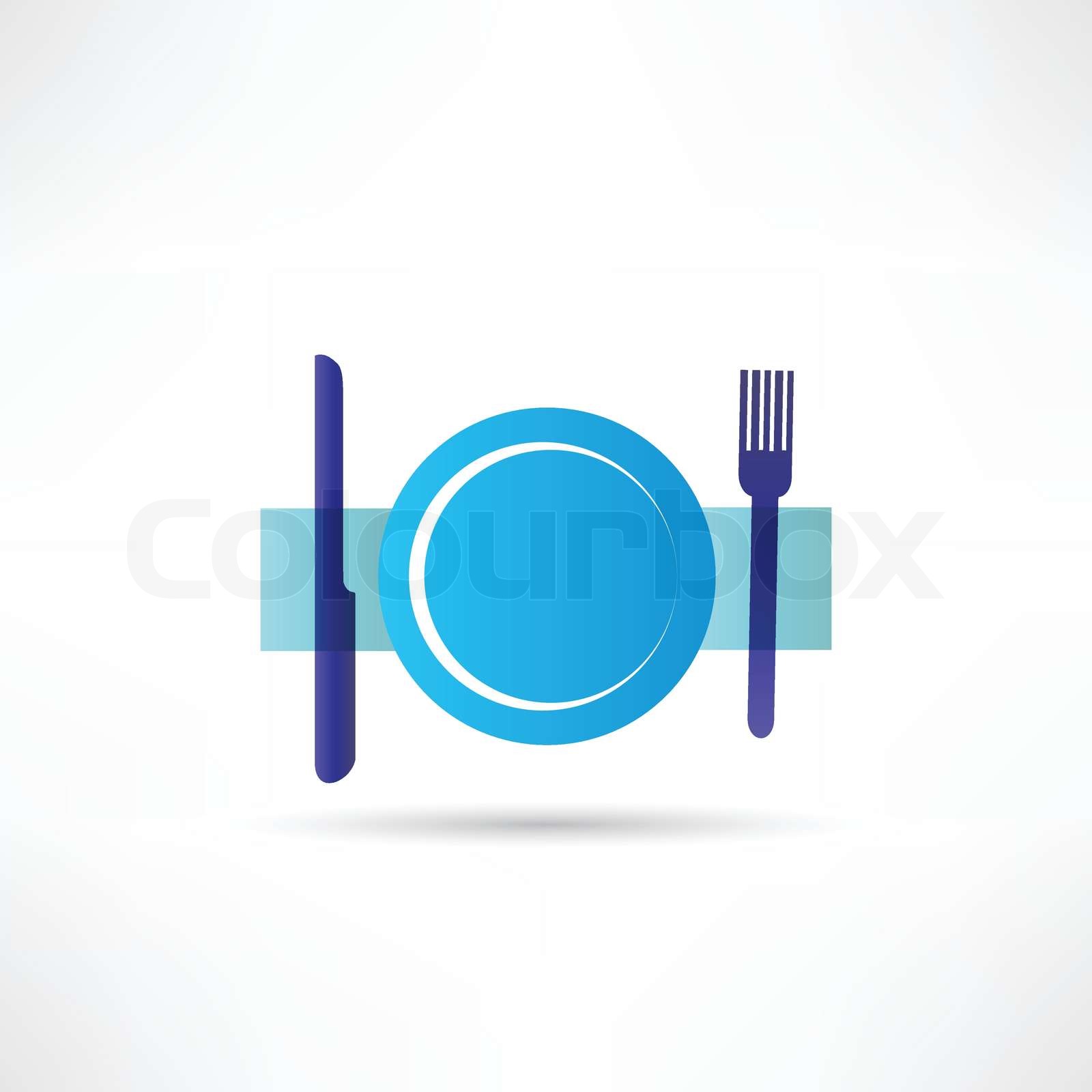 blue plate icon | Stock vector | Colourbox