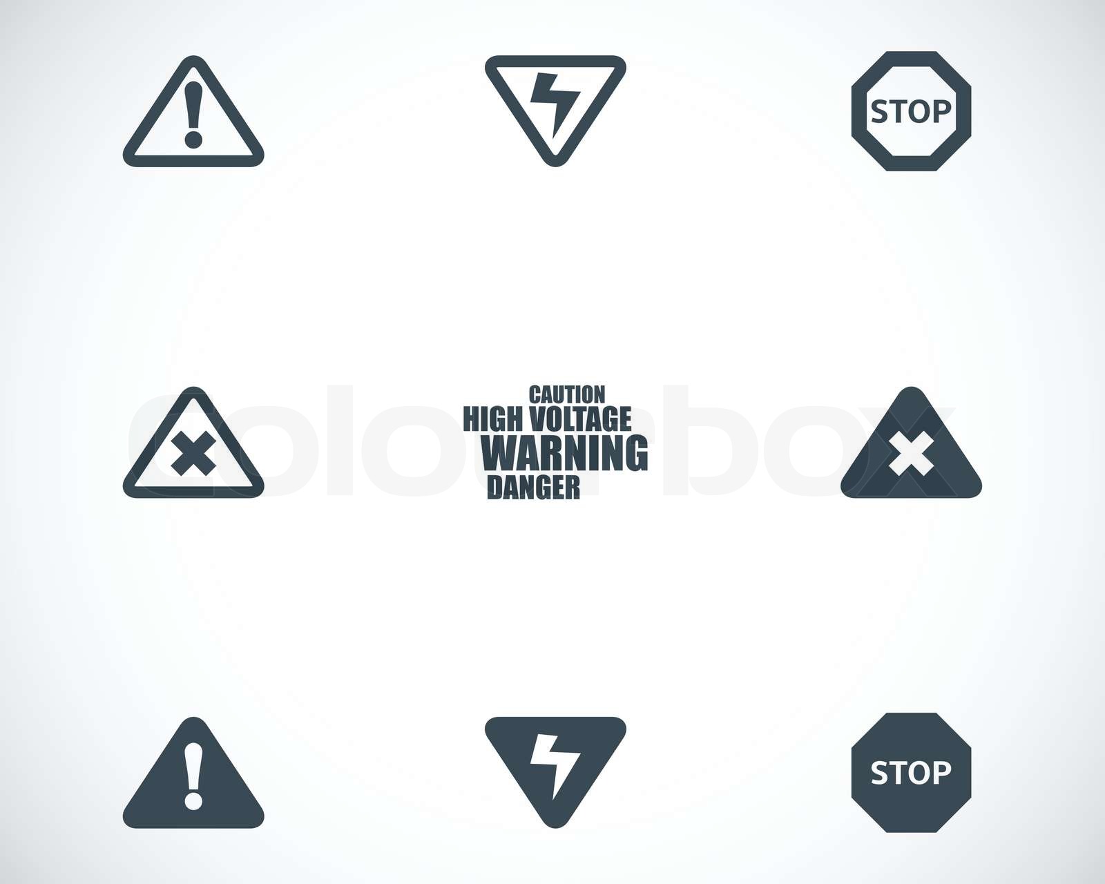 icon, set, giftig | Stock-Vektor | Colourbox