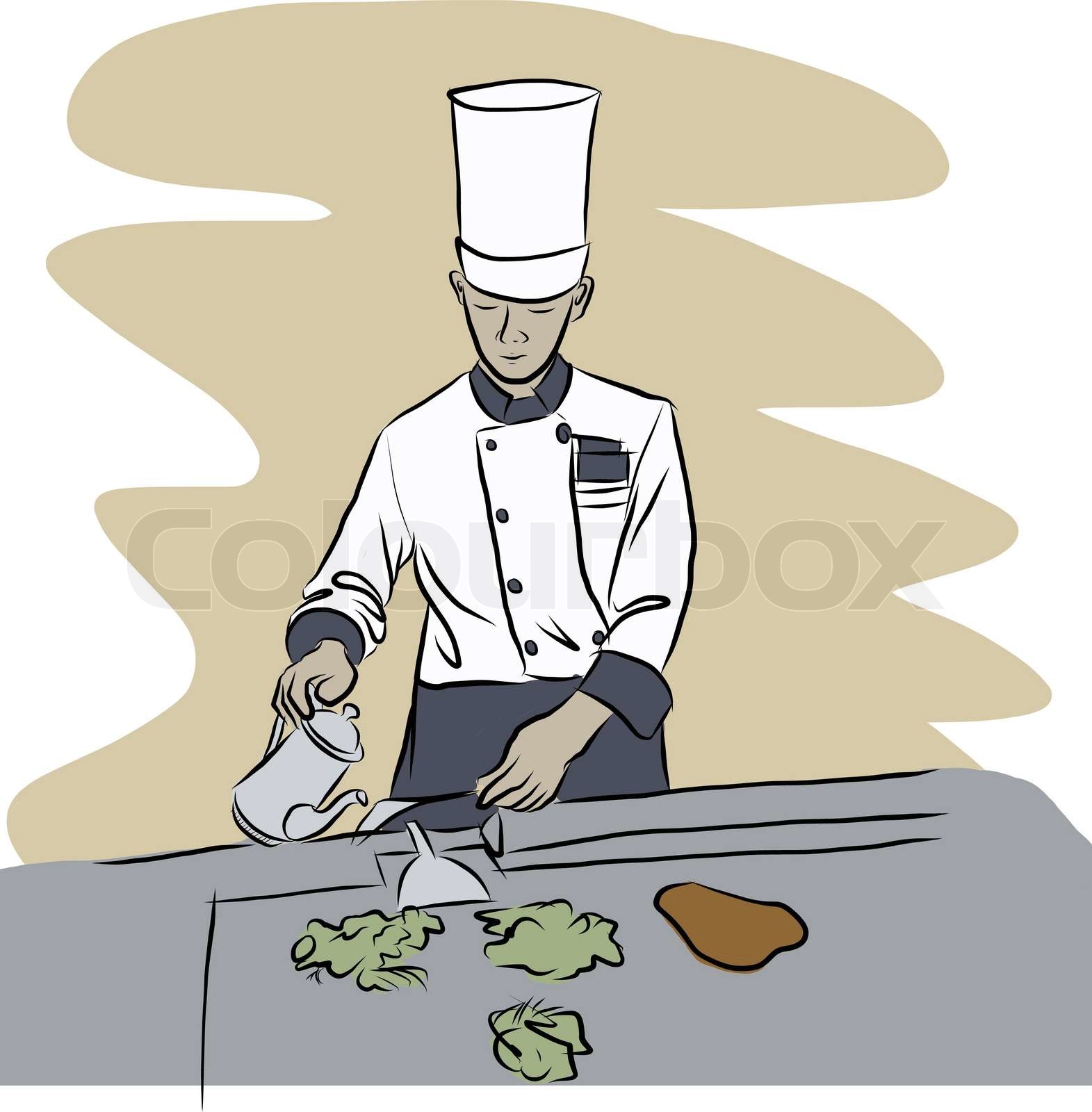 Japanese chef | Stock vector | Colourbox