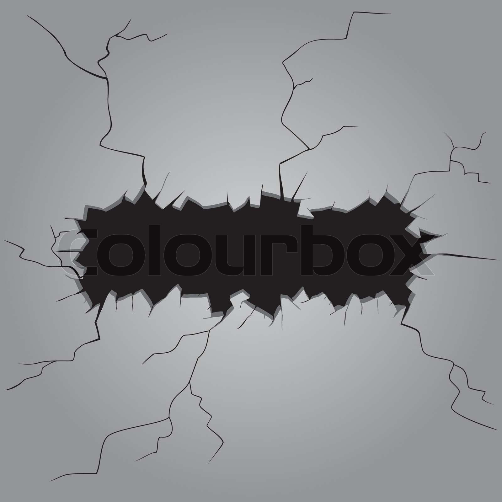 Template hole in the wall. Vector | Stock vector | Colourbox