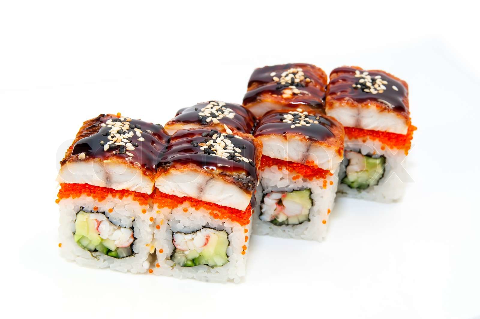 delicious seafood sushi at a Japanese restaurant | Stock image | Colourbox