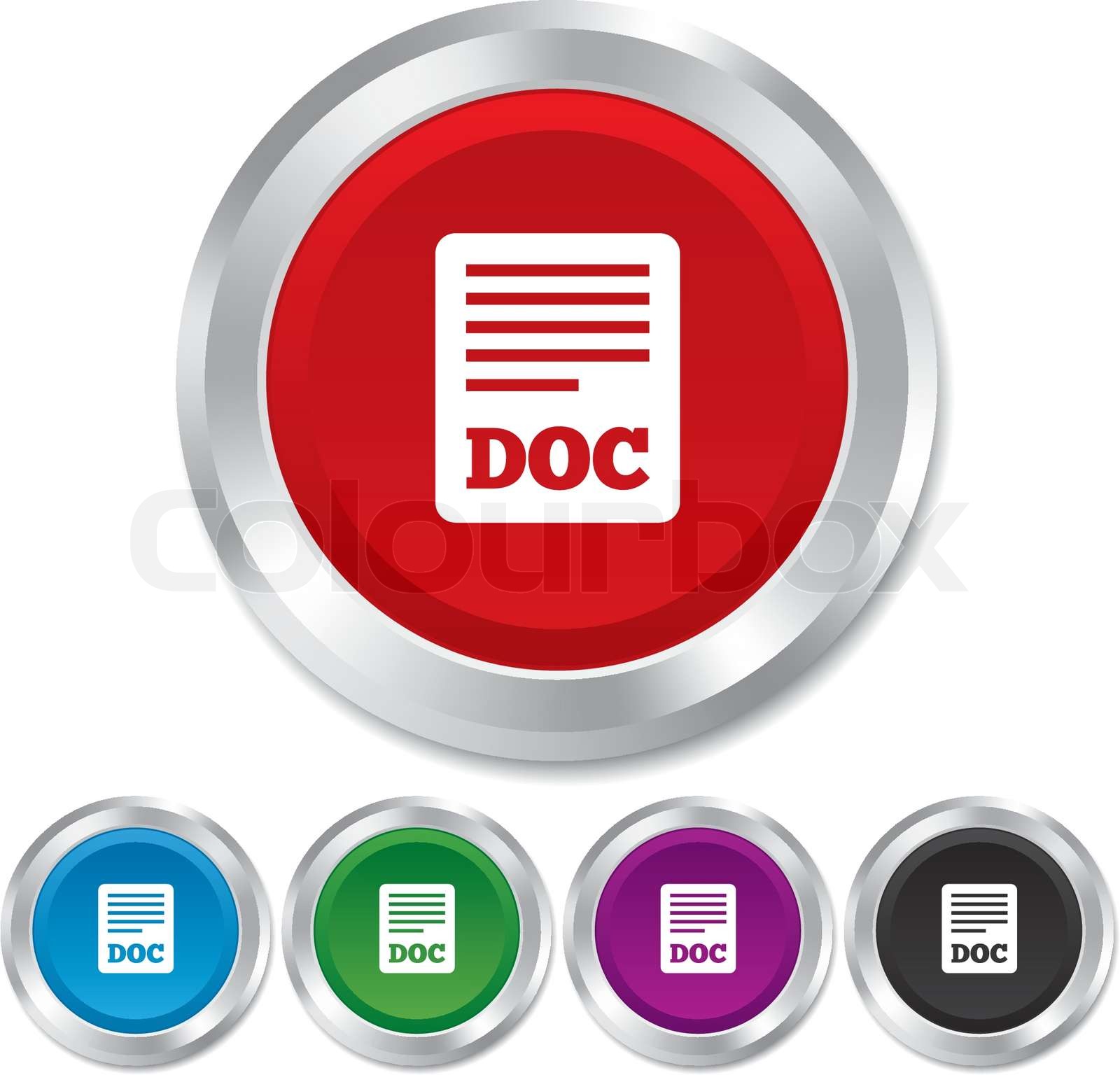 File document icon. Download doc button. | Stock vector | Colourbox