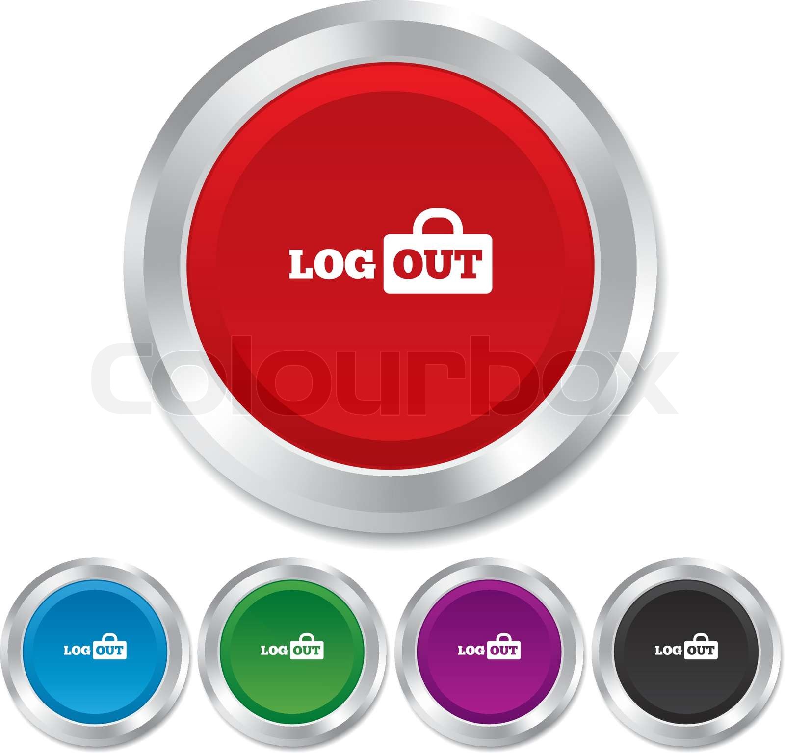 Logout sign icon. Log out symbol. Lock. | Stock vector | Colourbox